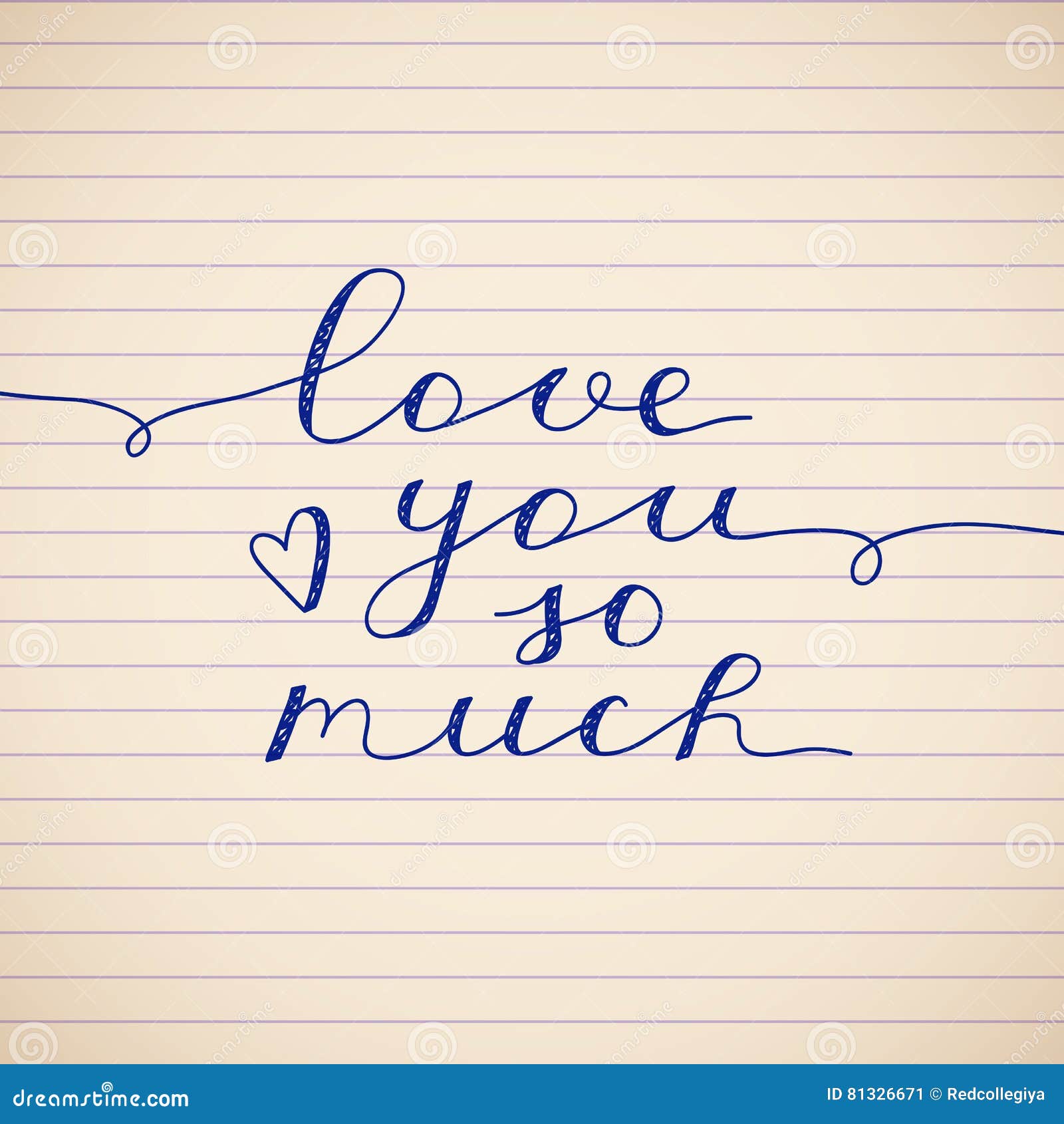 Love You So Much Stock Vector Illustration Of Greeting 81326671