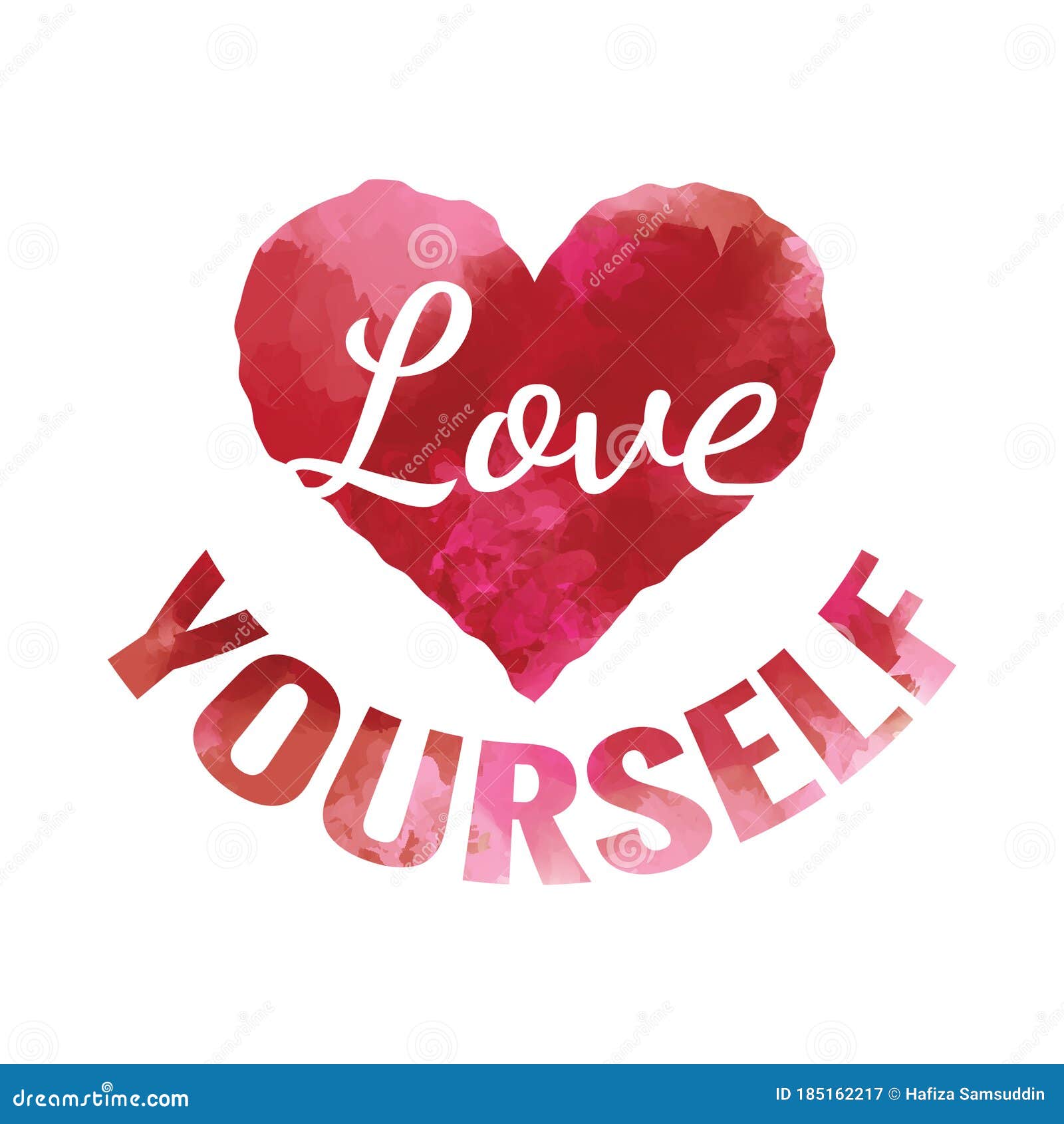 Love Yourself. Vector Illustration Decorative Design Stock Vector ...