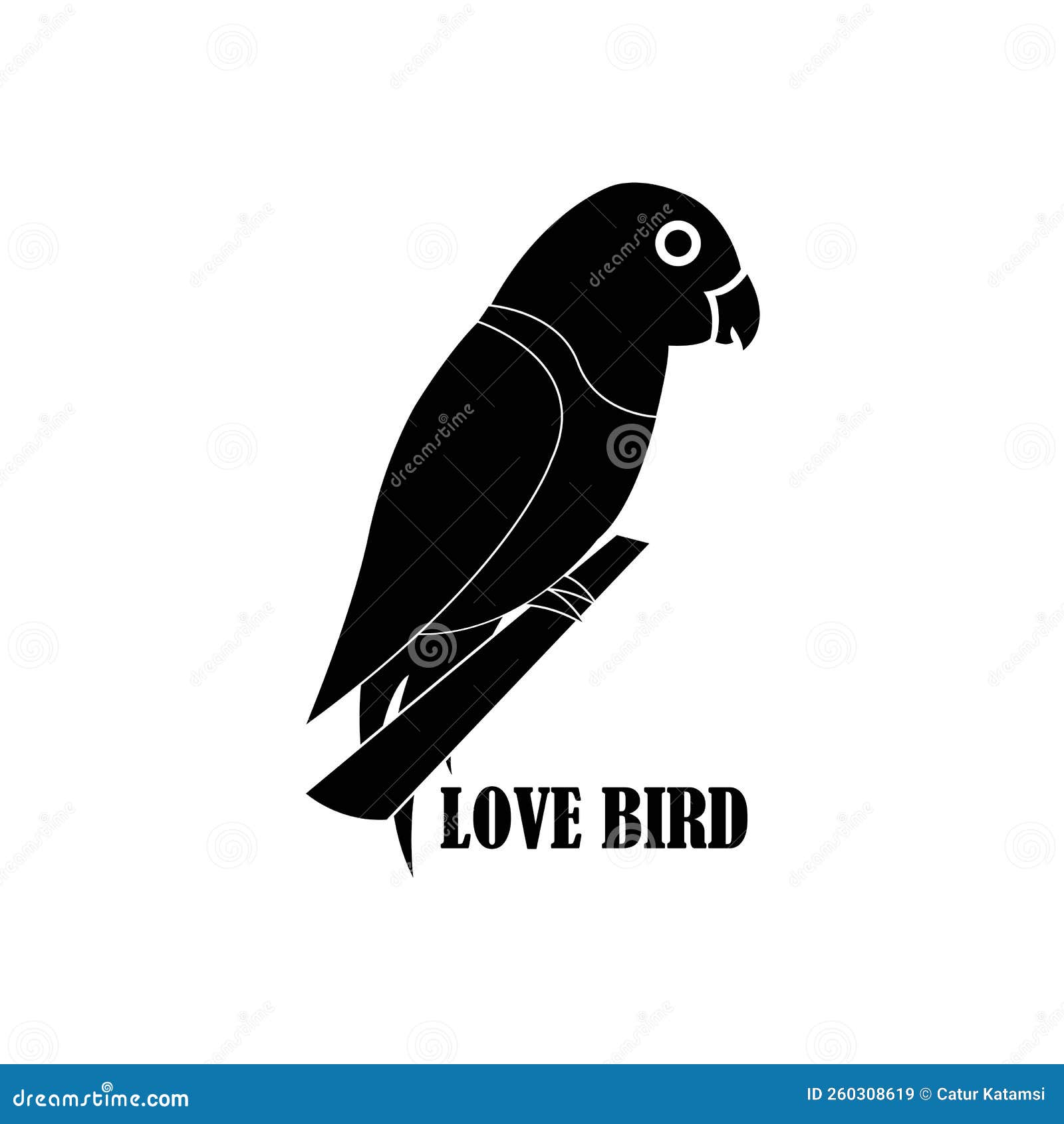 Lovebird icon logo vector stock illustration. Illustration of wing - 260308619