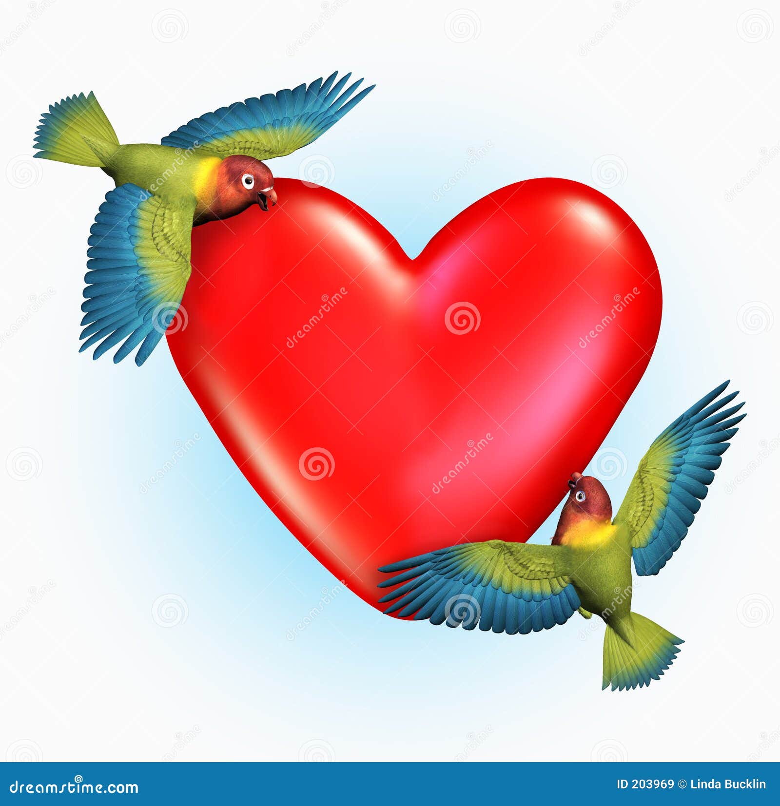 Lovebirds Flying Near A Heart - Includes Clipping Path Stock ... Lovebirds Flying Near A Heart - Includes Clipping Path Stock ...