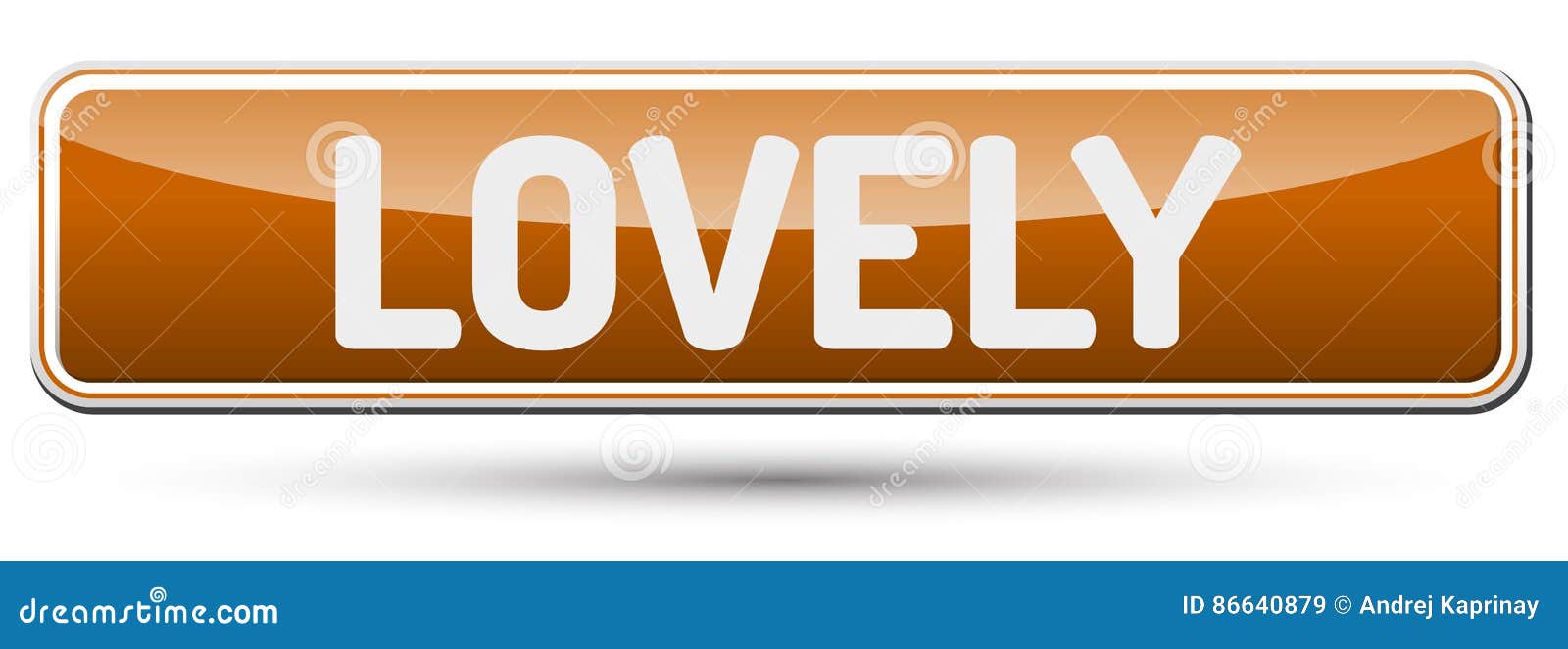 Lovely - Abstract Beautiful Button with Text. Stock Vector ...