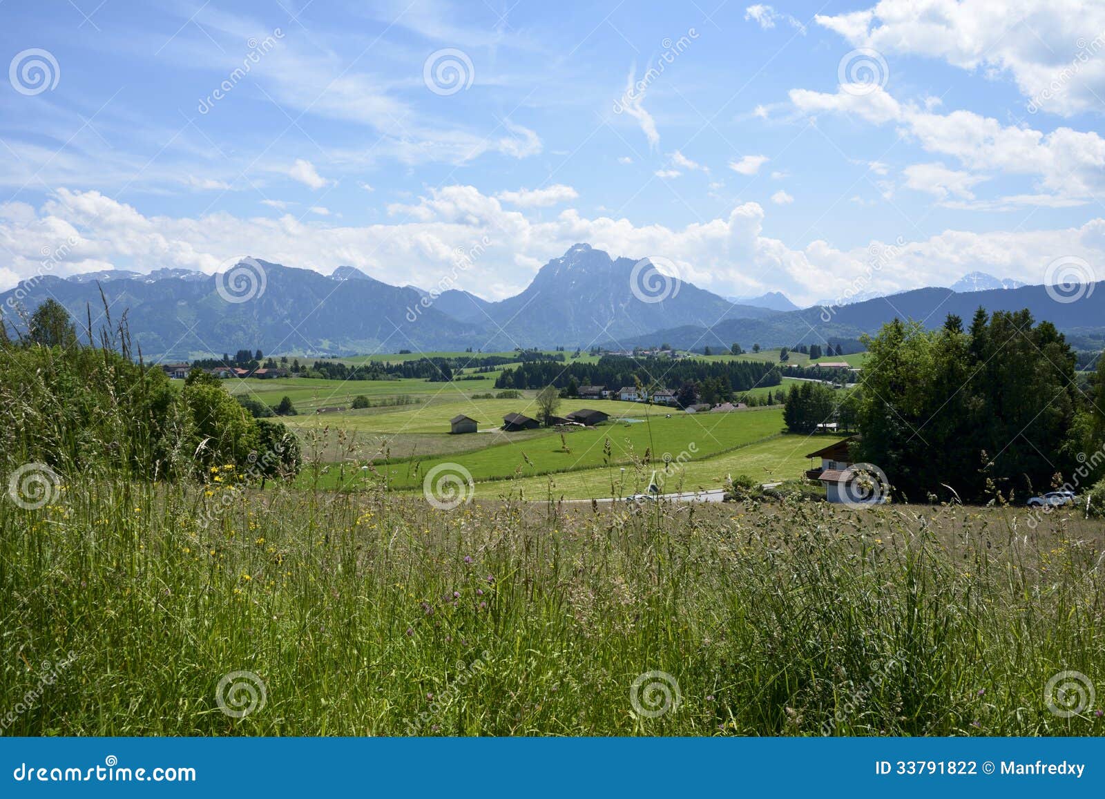 Lovely Allgaeu stock photo. Image of flowers, germany - 33791822