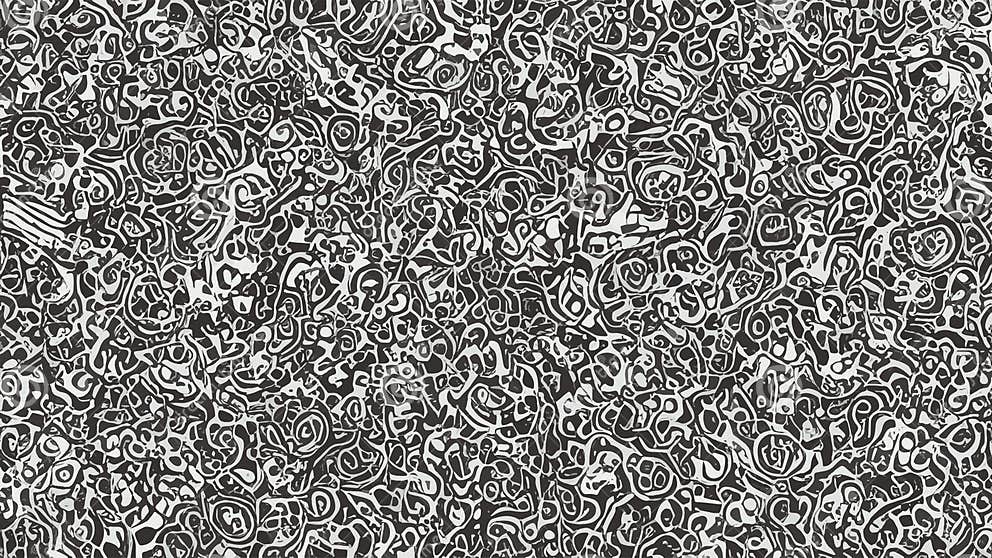 Lovely Black and White Abstract 5 Star Transparent Repeating Pattern ...