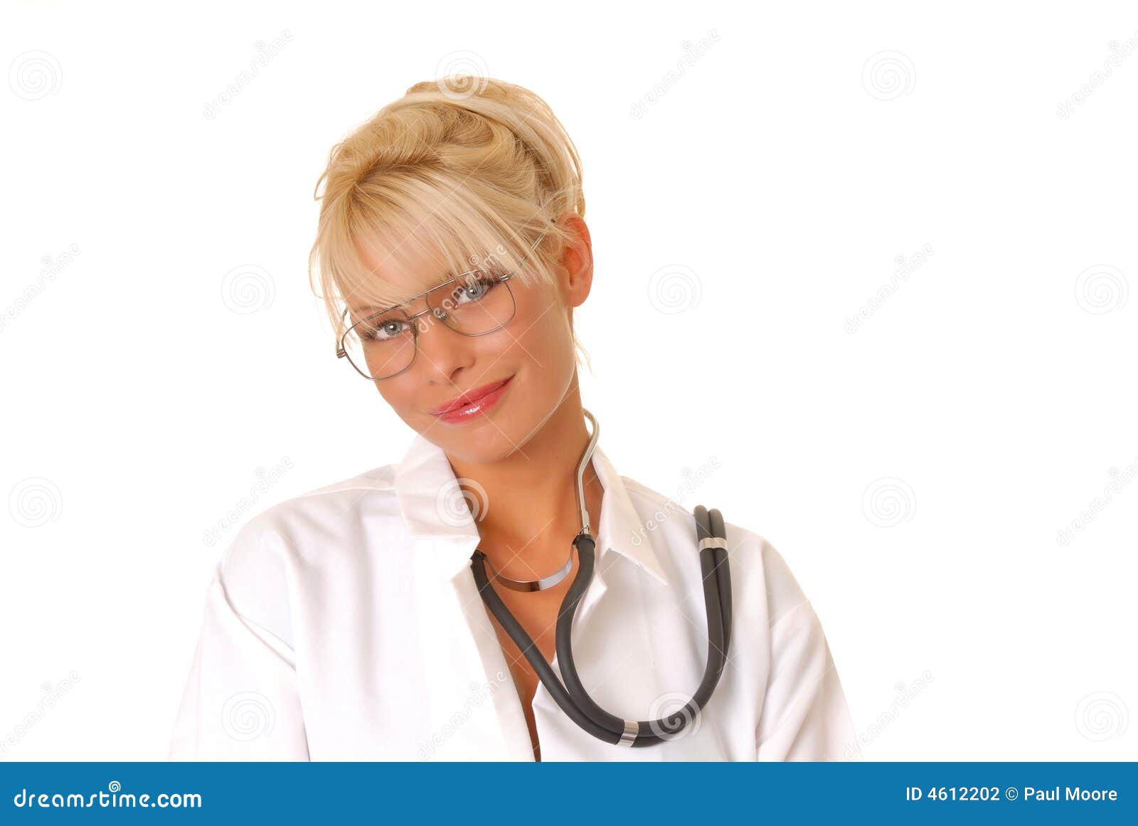 Lovely Blond Doctor or Nurse Stock Photo - Image of insurance, help ...