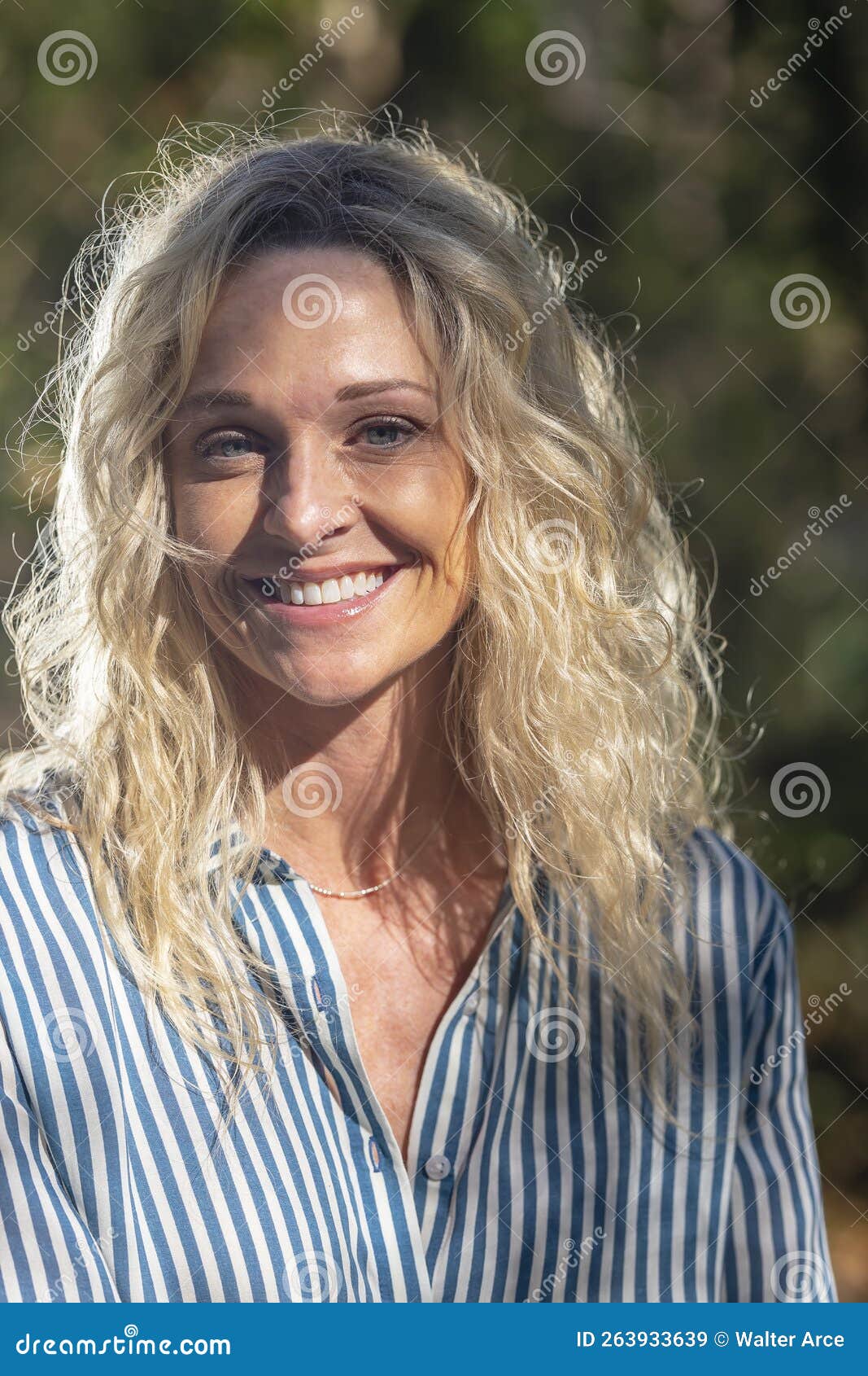 Lovely Blonde Mature Model Posing Outdoors In An Rural Environment Stock Image Image Of