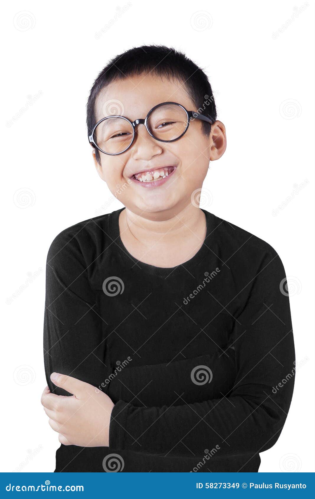 Lovely Boy Smiling at the Camera in Studio Stock Image - Image of ...