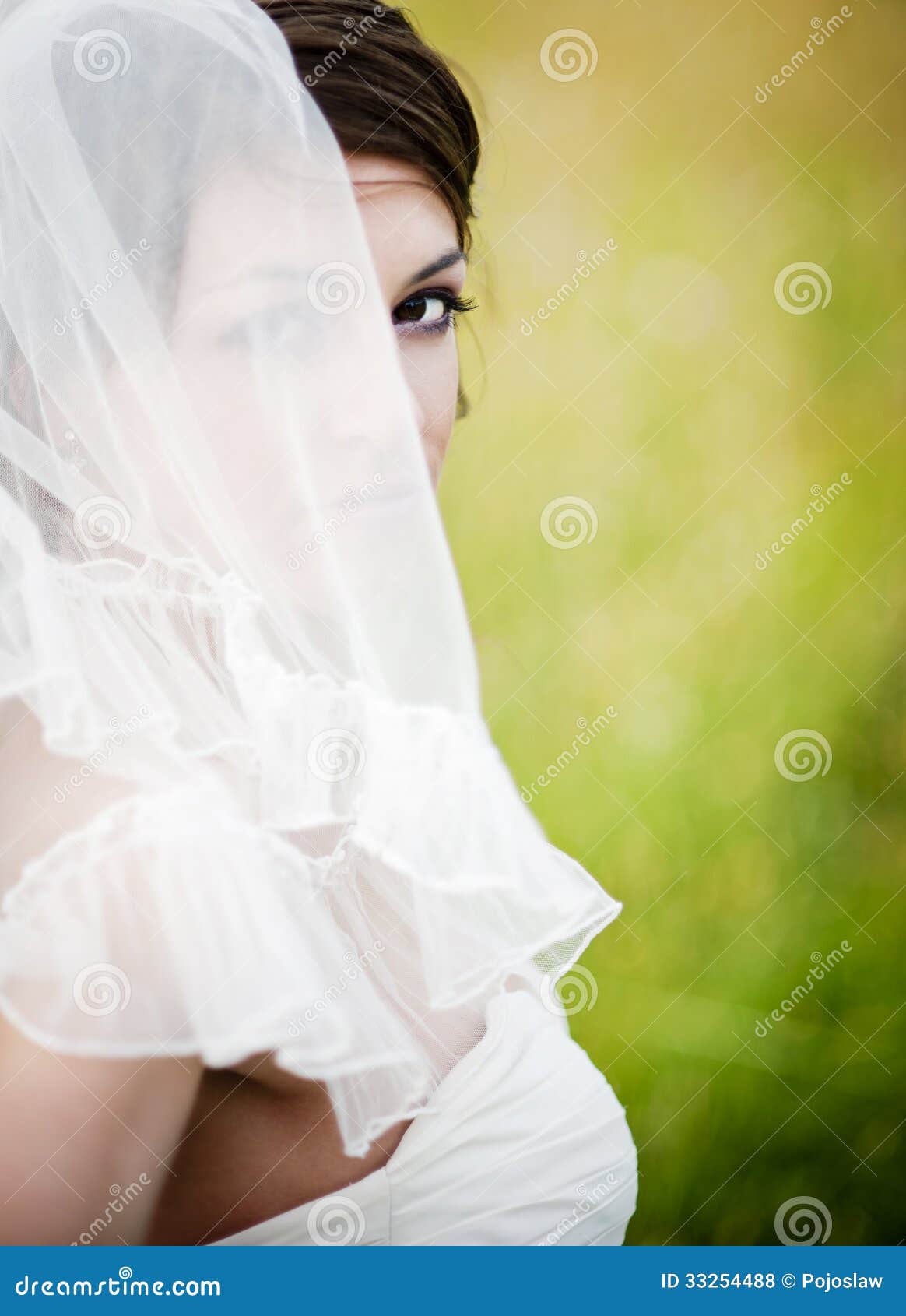 Lovely bride stock photo. Image of green, gorgeous, happy - 33254488