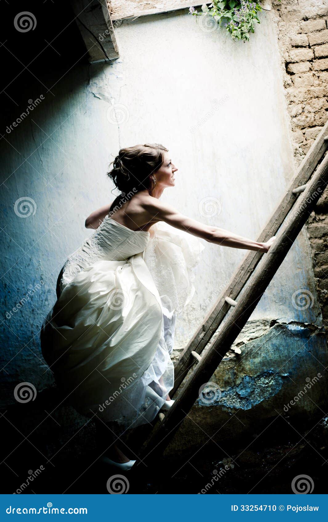Lovely bride stock photo. Image of lady, brunette, house - 33254710