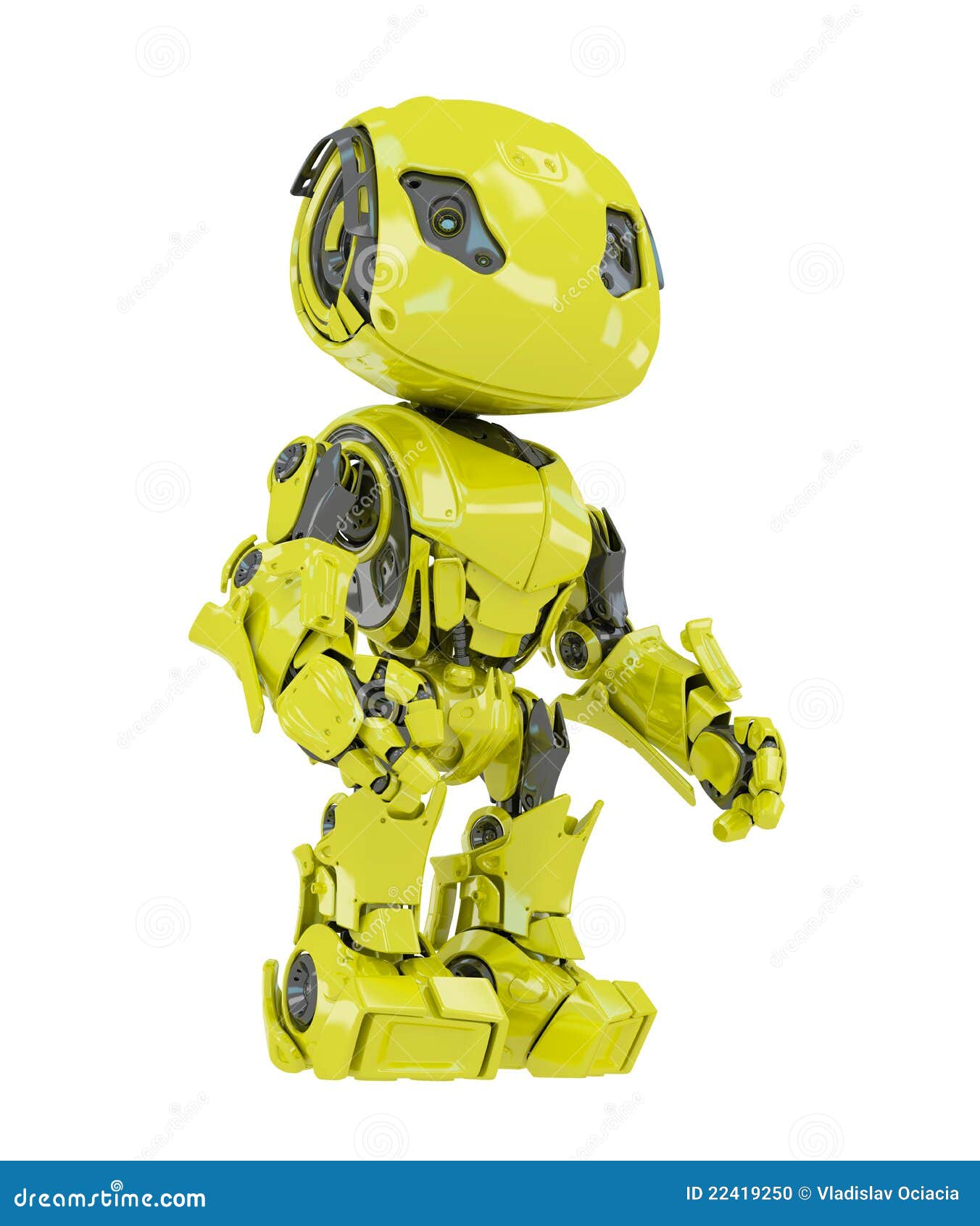 Lovely Bright Yellow Android Stock Illustration - Illustration of ...