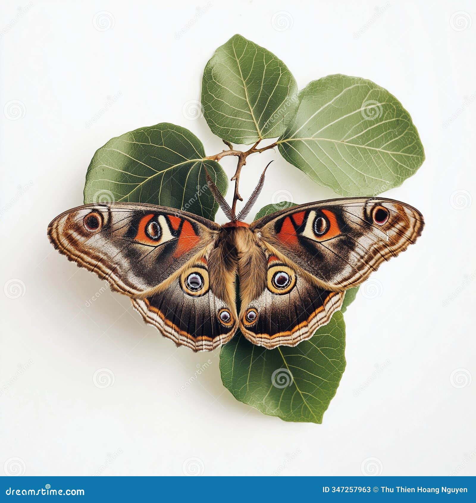 Lovely Buttterfly on White Background Stock Image - Image of animal ...