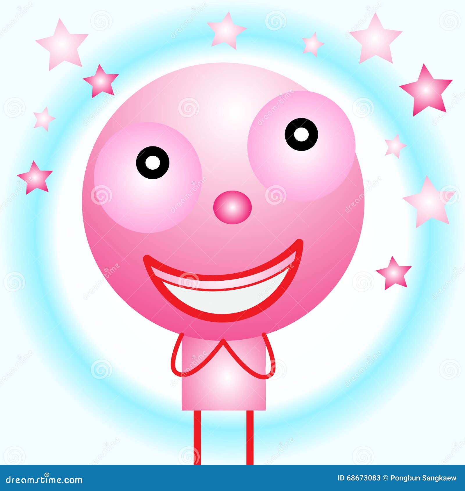 Lovely cartoon dreaming stock illustration. Illustration of pretty ...