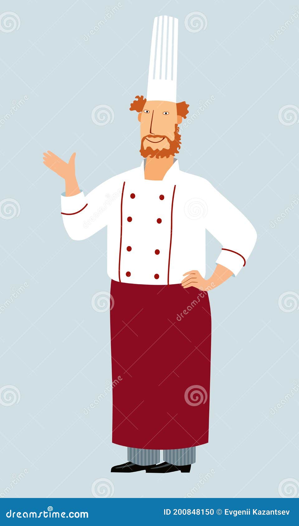 Lovely Lovely Chef. Funny Cartoon Character Stock Vector - Illustration ...
