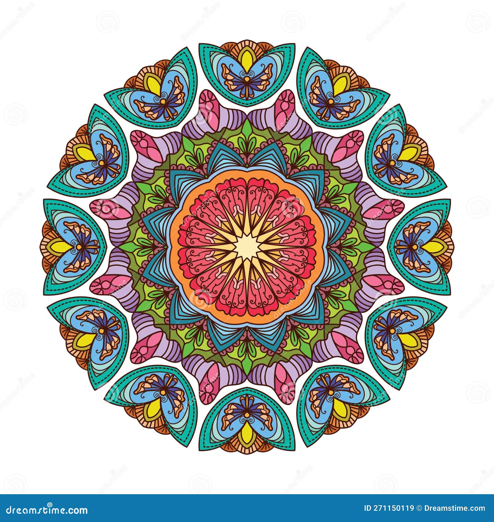 Lovely Colorful Mandala Pattern Design Stock Vector - Illustration of ...