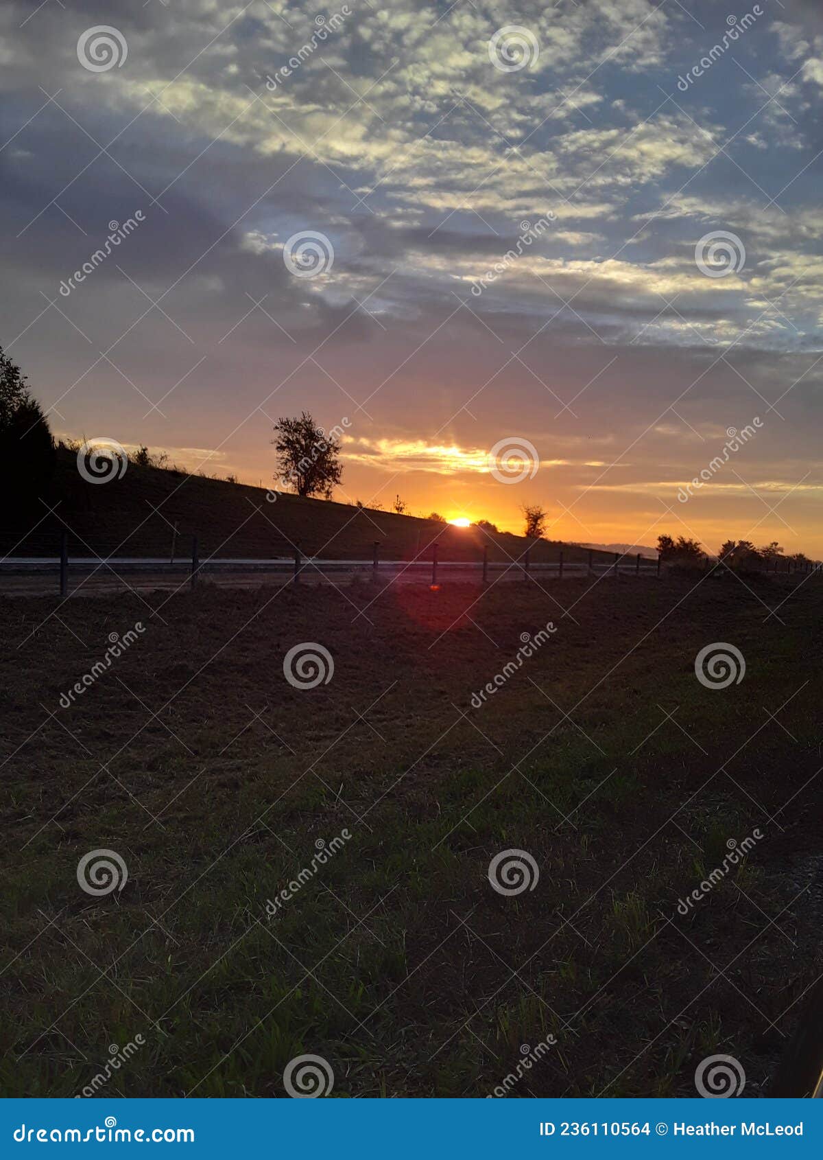 Lovely country sunset stock photo. Image of wood, fire - 236110564