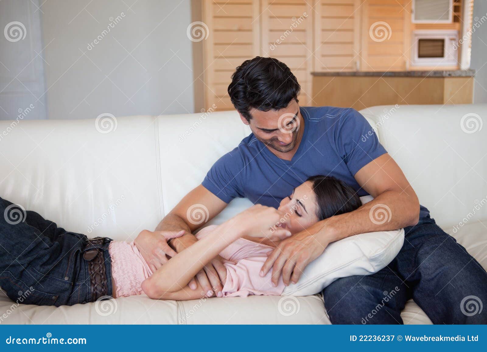 Lovely Couple Cuddling Each Other Stock Image - Image of casual ...