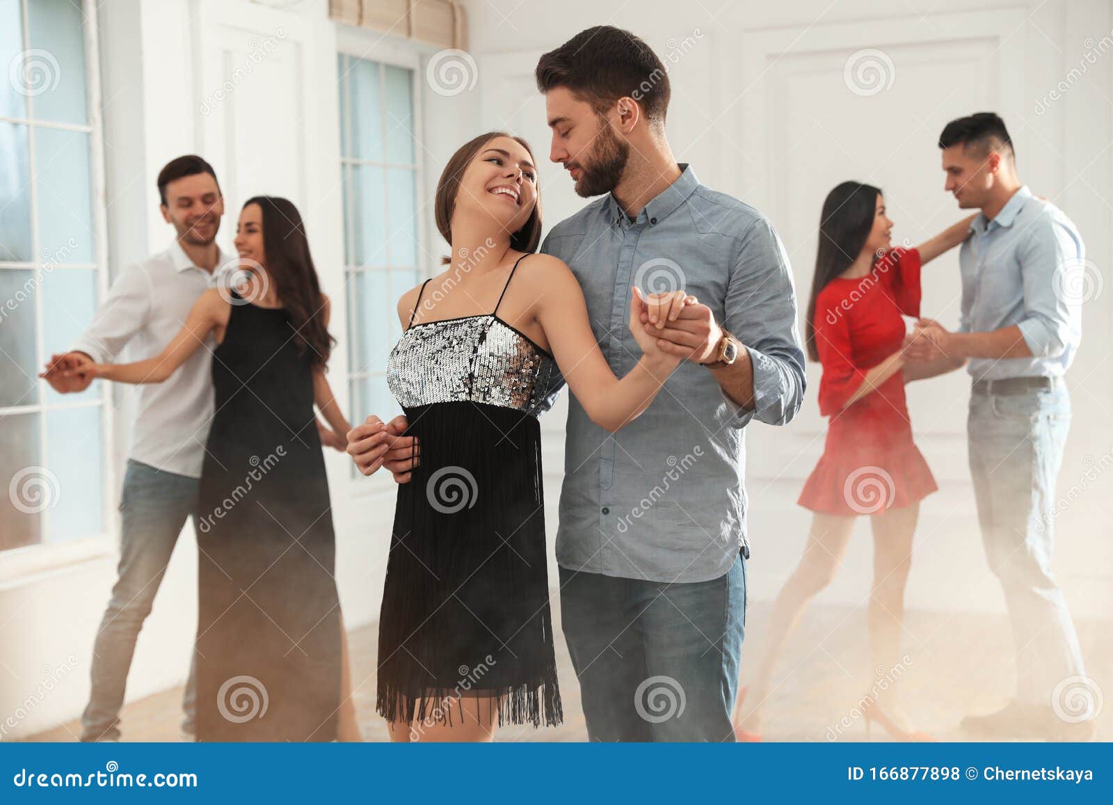 Lovely Couple Dancing Together at Party Stock Photo - Image of dance ...