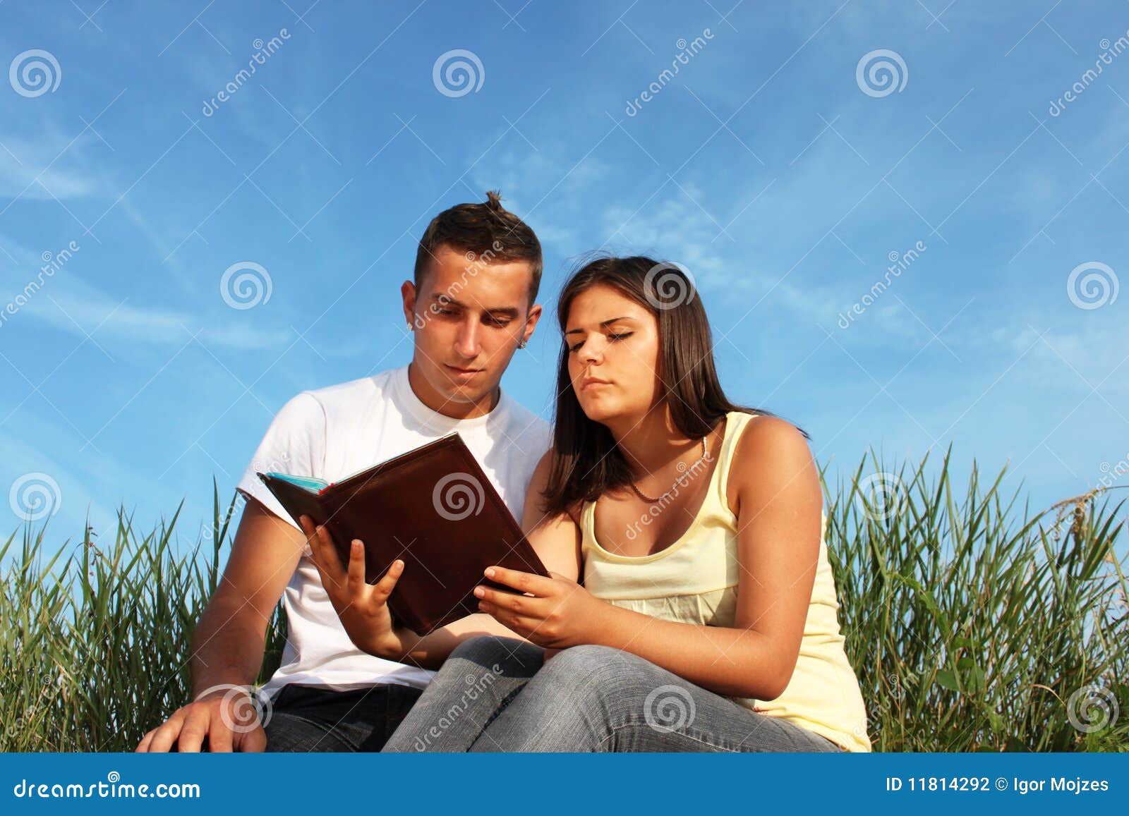 Lovely couple learning stock photo. Image of love, beautiful - 11814292