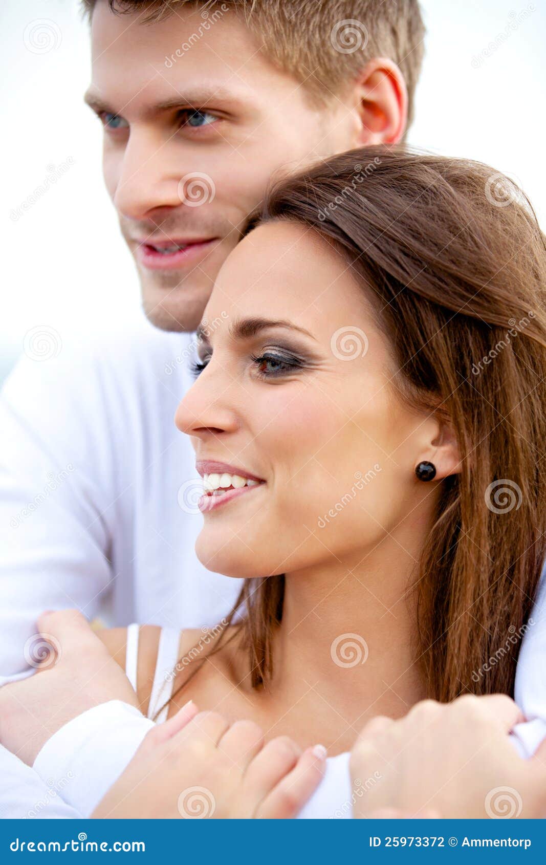 Lovely Couple in a Sweet Embrace Stock Photo - Image of adult, closeup ...