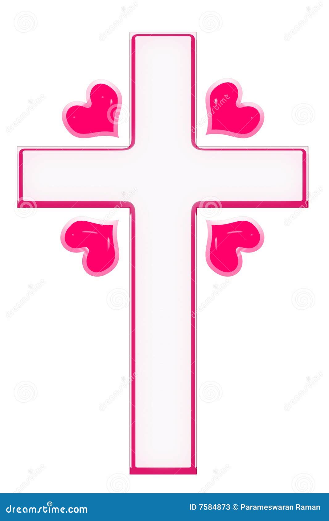 Lovely Cross stock illustration. Illustration of logo - 7584873