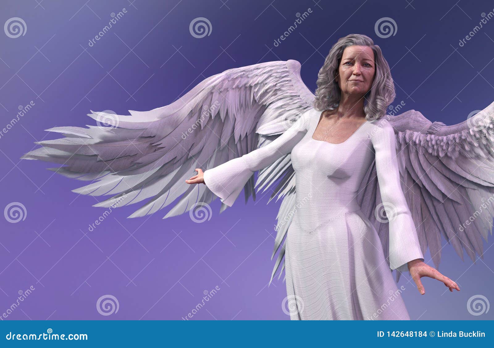 Elderly Angel stock illustration. Illustration of wings - 142648184