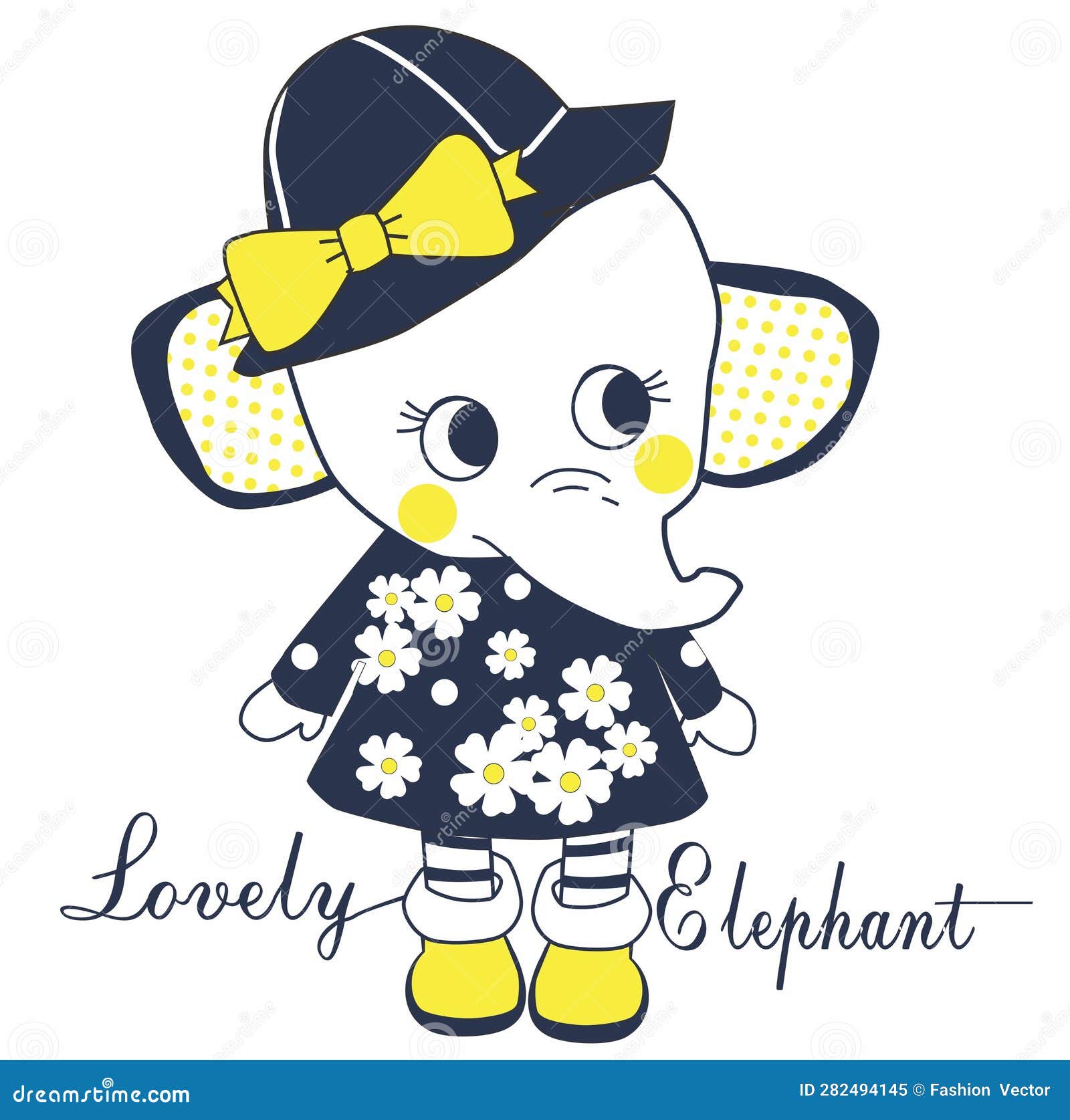 LOVELY ELEPHANT PRINT VECTOR Stock Vector - Illustration of good ...