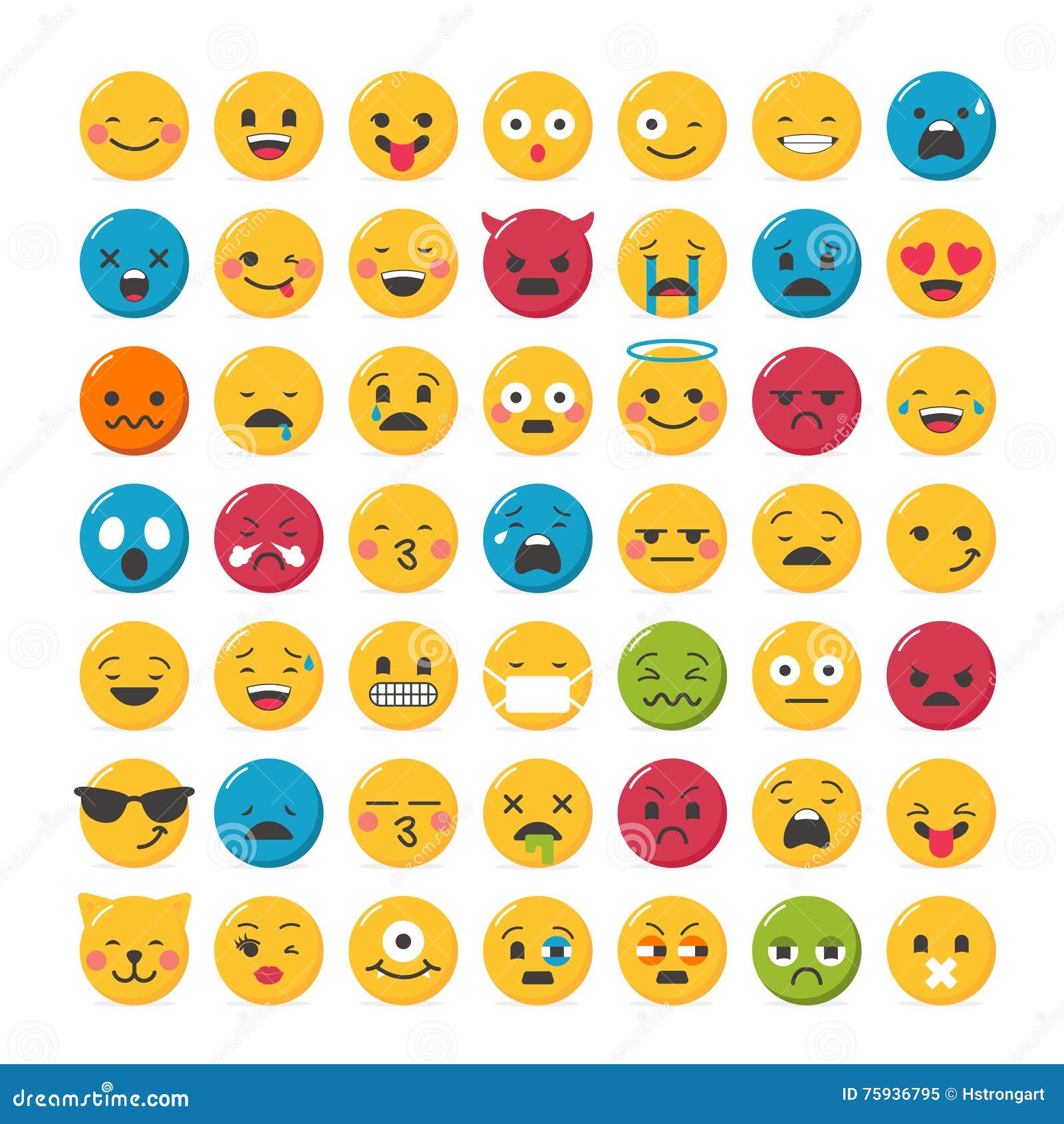 Lovely emoticons design stock illustration. Illustration of circle ...