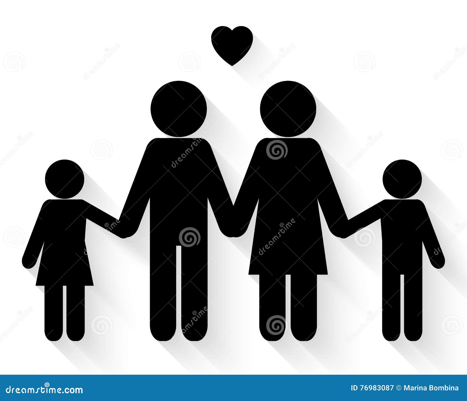 Lovely family icon vector stock vector. Illustration of graphic - 76983087