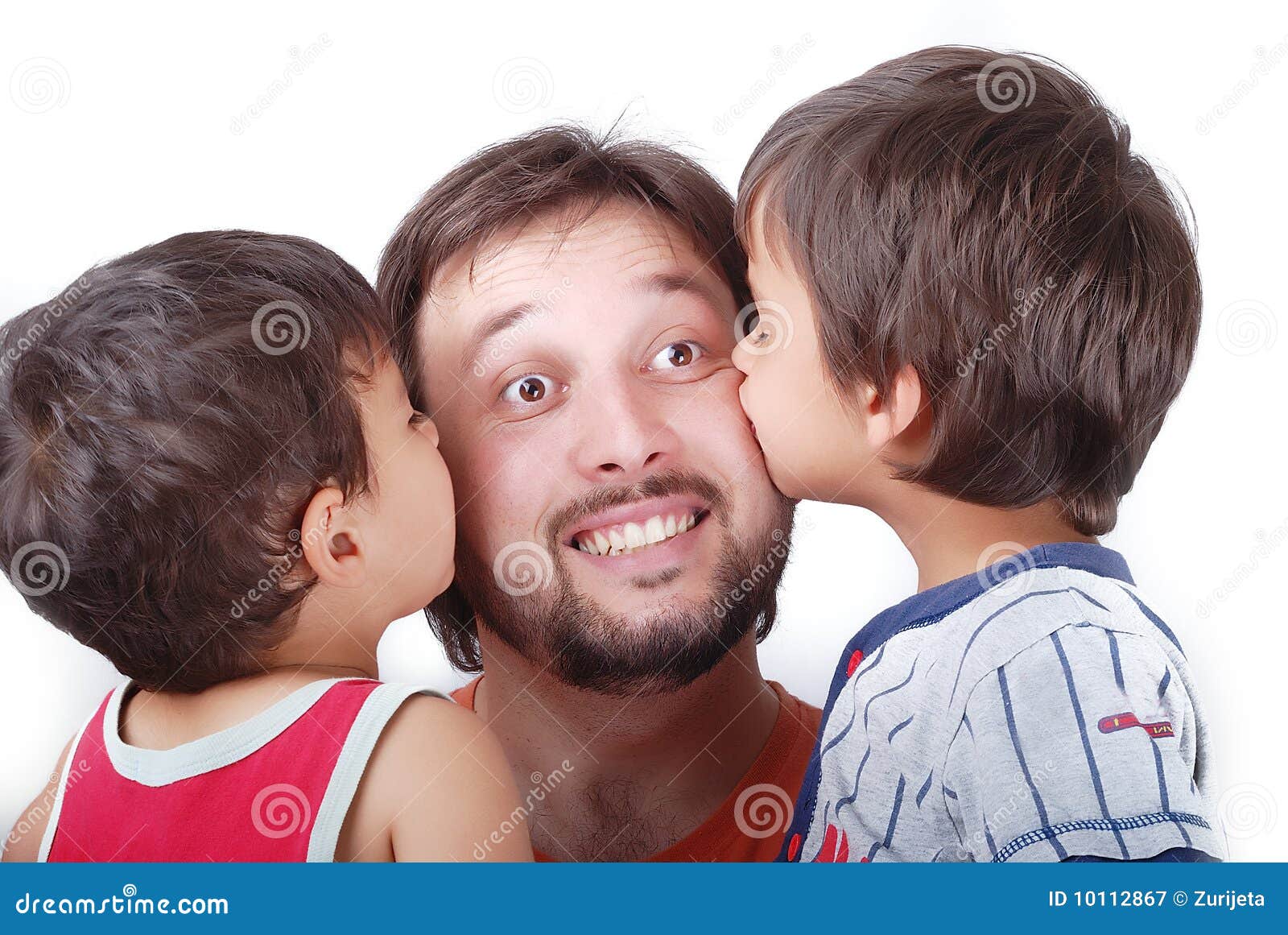 Lovely father and two sons stock image. Image of father - 10112867