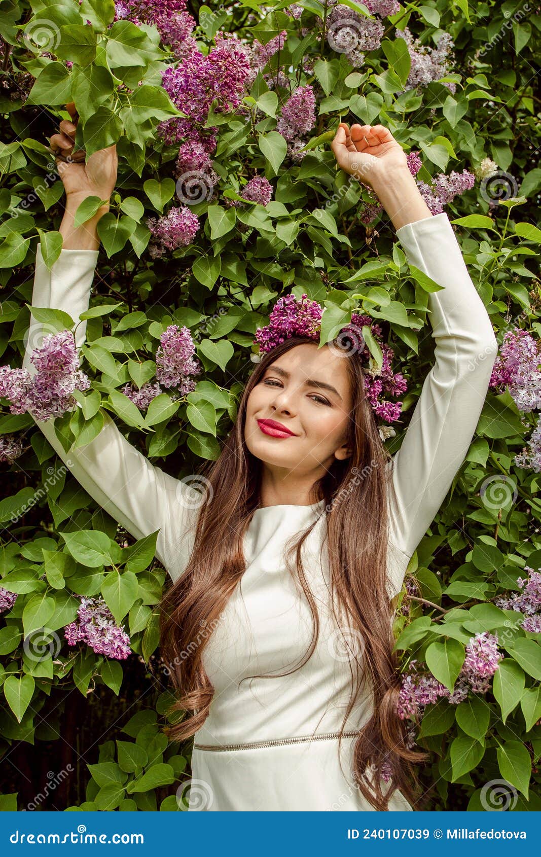 Lovely Female Model, Springtime Portrait Stock Image - Image of health ...