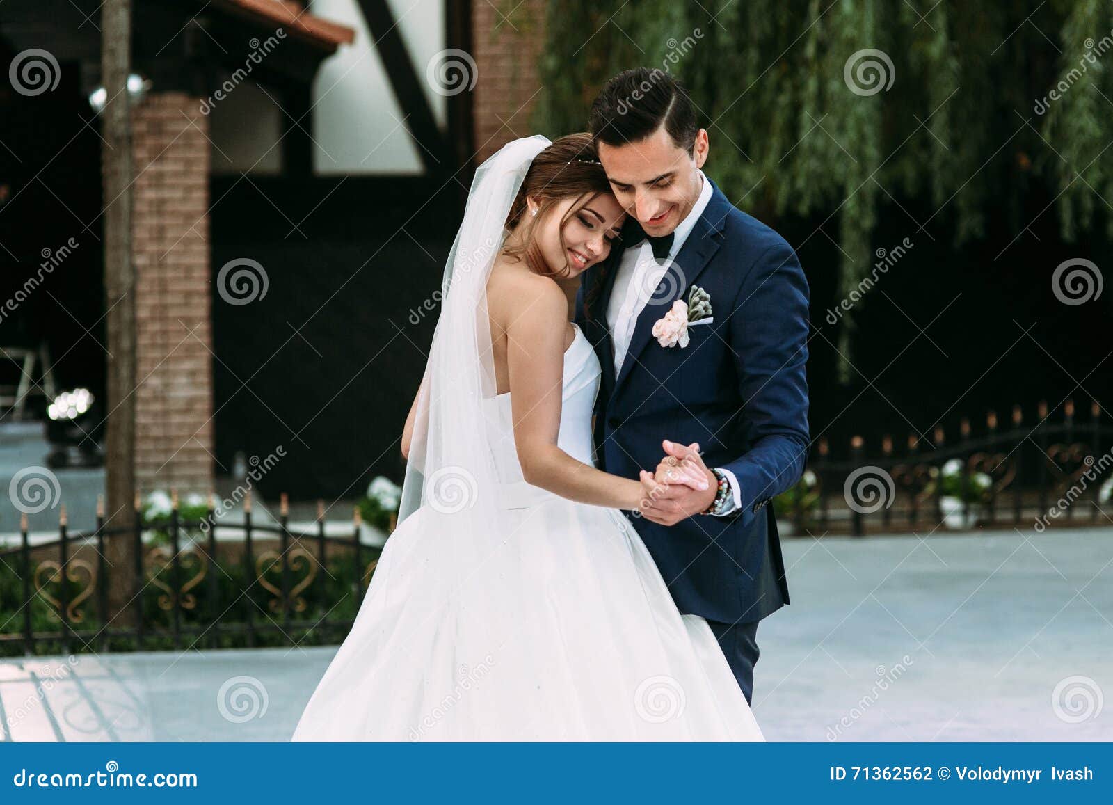 Lovely First Dance of the Married Couple Stock Photo - Image of couple ...