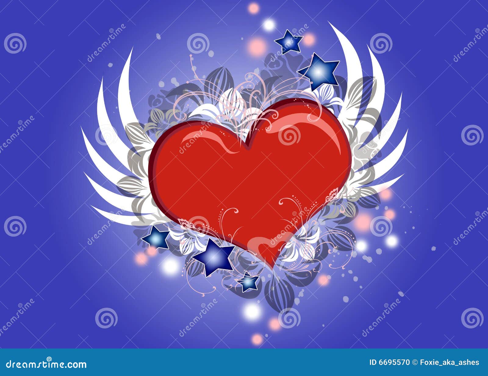 Lovely flying heart stock illustration. Illustration of bubble - 6695570