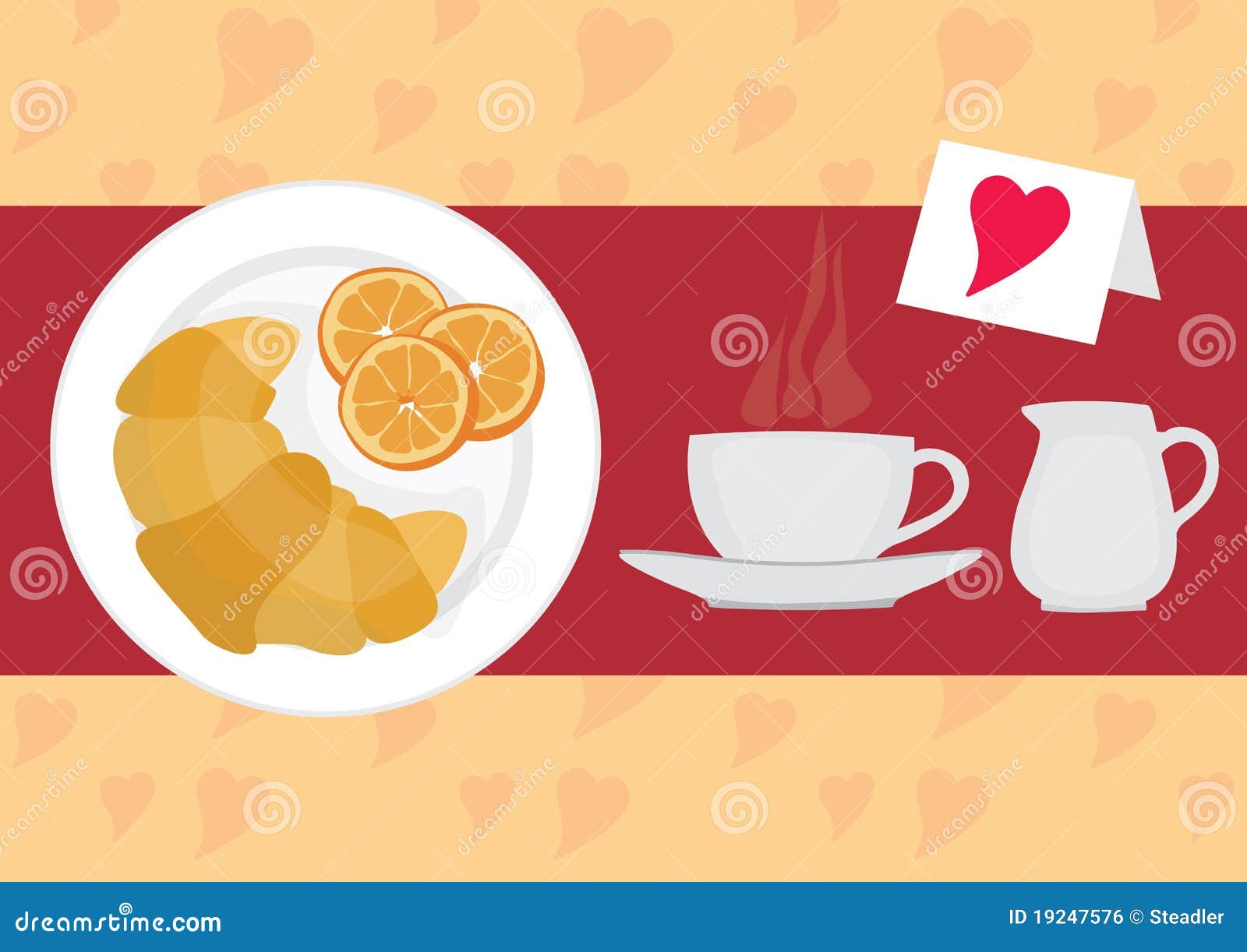 Lovely French breakfast stock illustration. Illustration of traditional ...