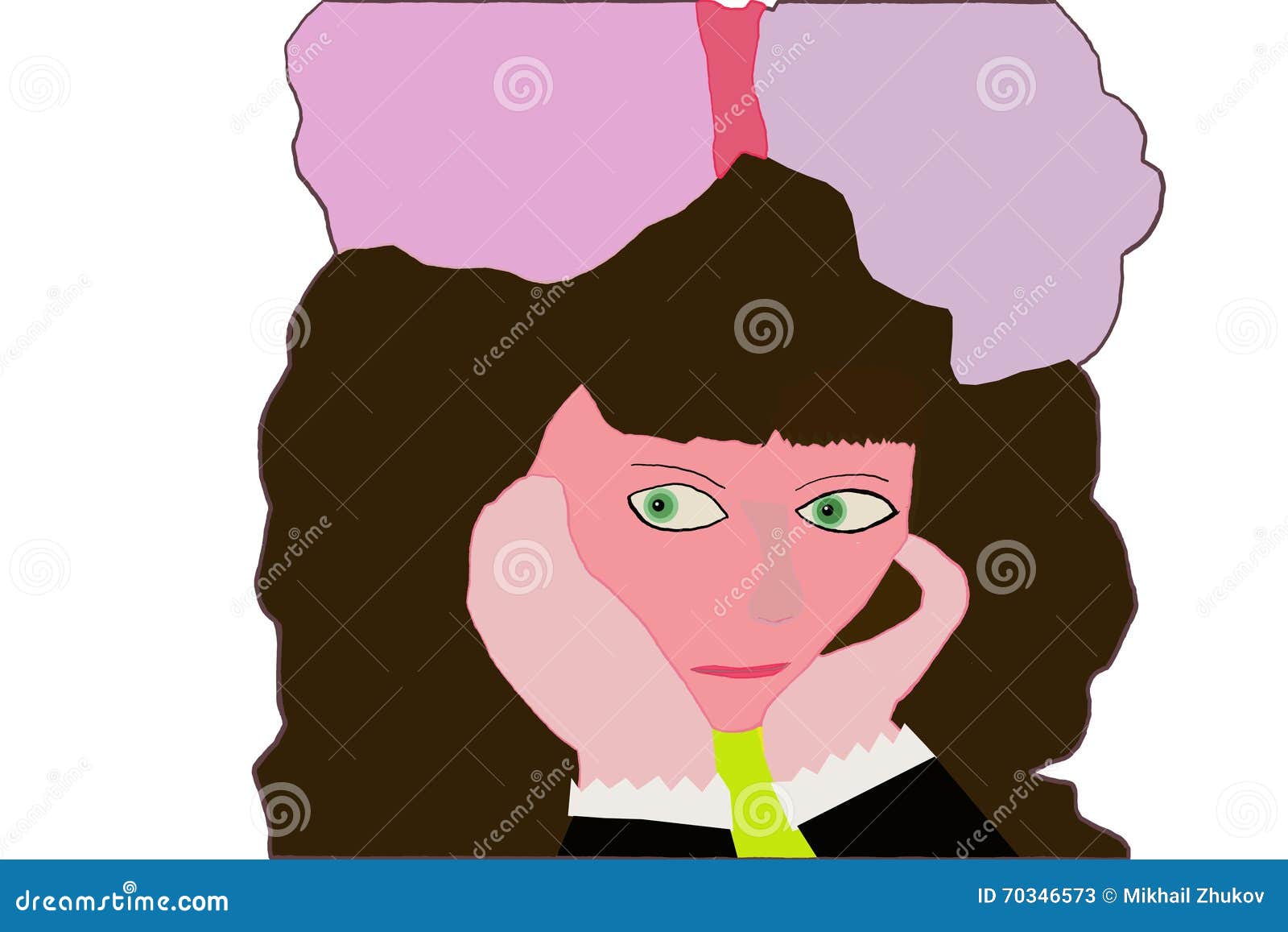 Modest Loving Stickman Hides Cartoon Gift Behind His Back And Is Shy To ...