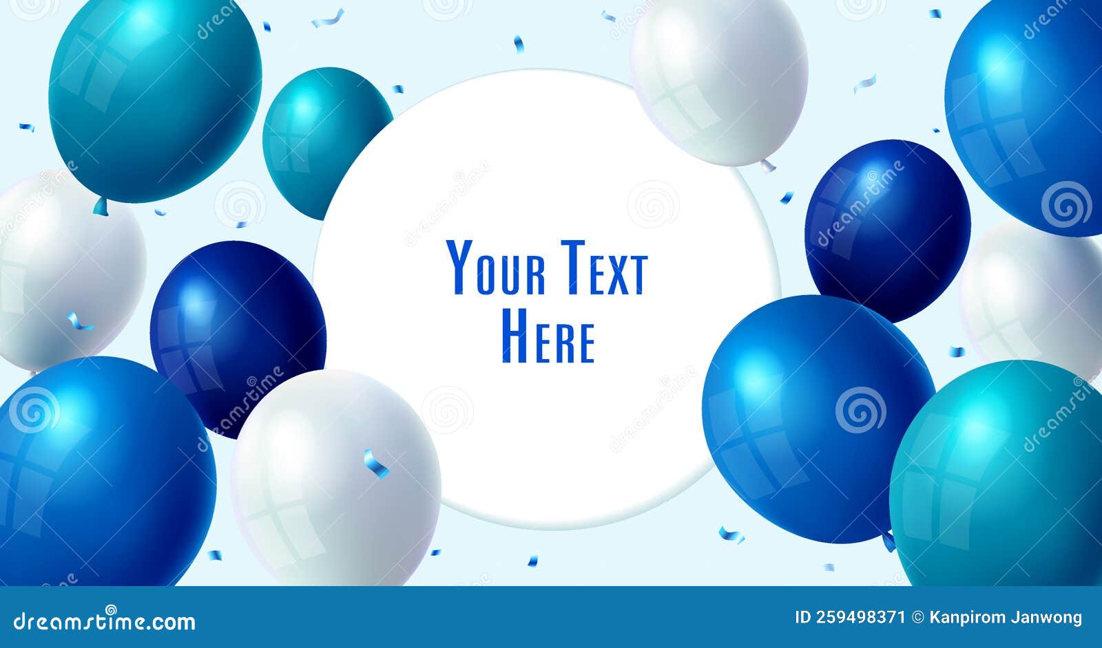 Lovely Happy Background with Realistic Balloons Template Vector for ...