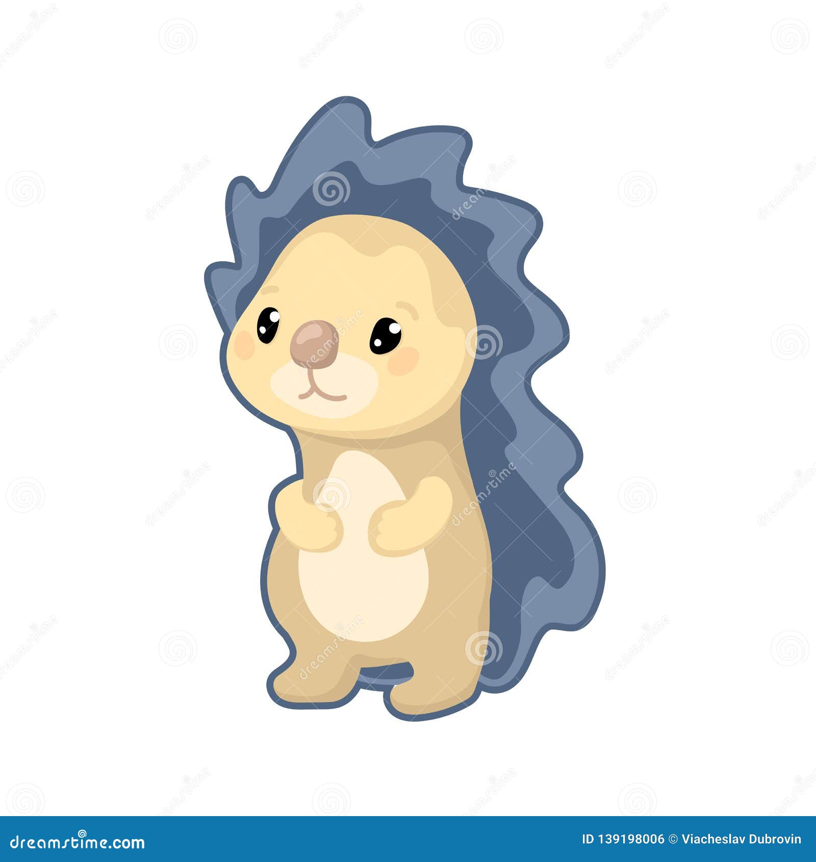 Lovely Hedgehog Illustration on White Background. Woodland Animal Icon ... Lovely Hedgehog Illustration on White Background. Woodland Animal Icon ...