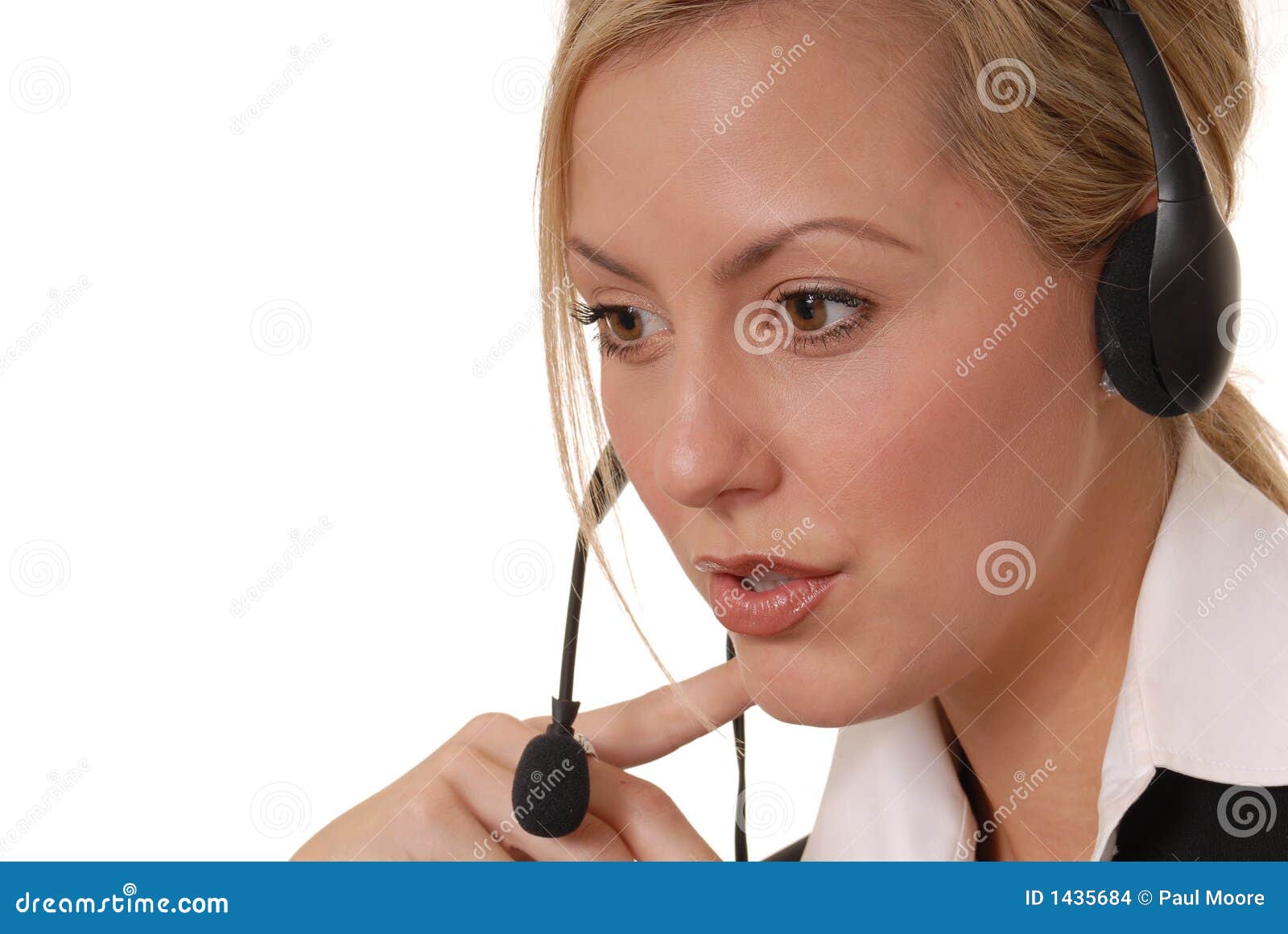 Lovely Help Desk Lady 1 stock photo. Image of call, blond - 1435684