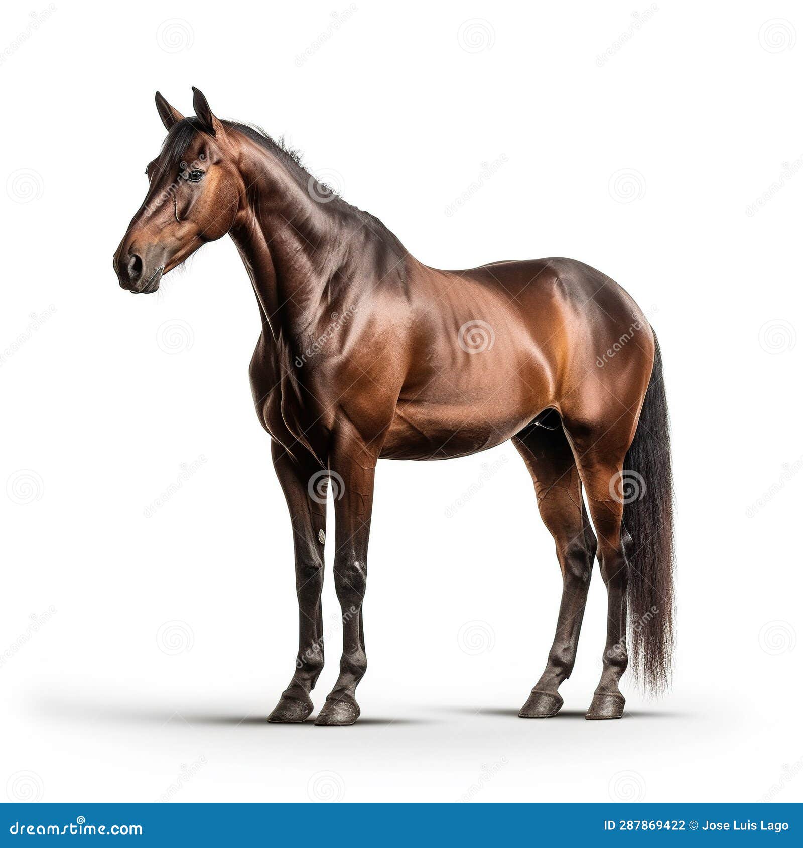 Lovely Horse Isolated on White Background Stock Illustration ...