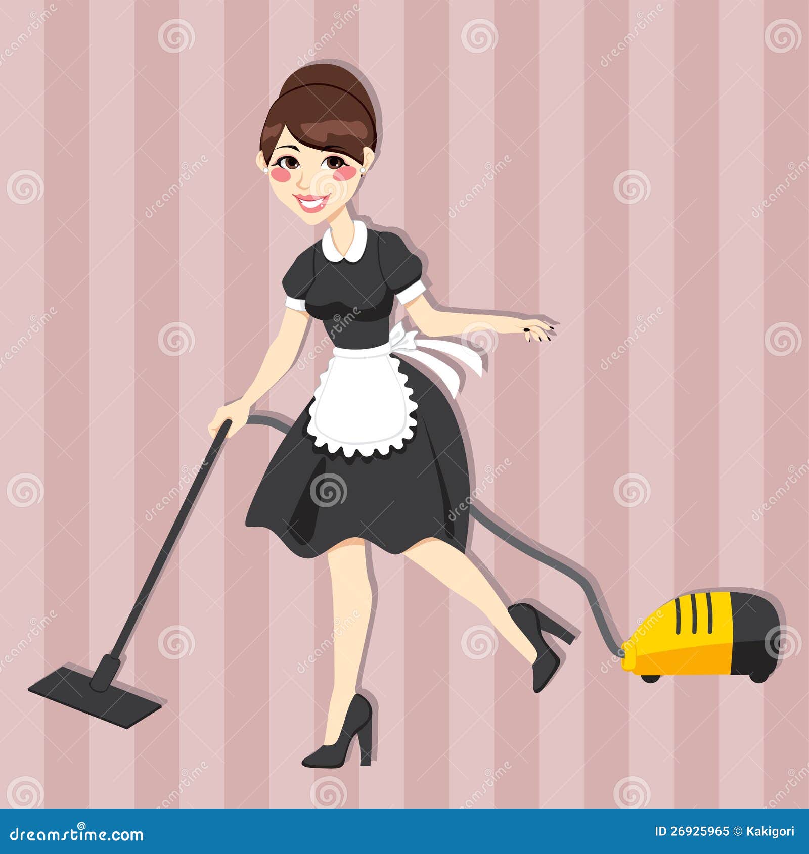 Lovely Housewife Maid stock vector. Illustration of person - 26925965