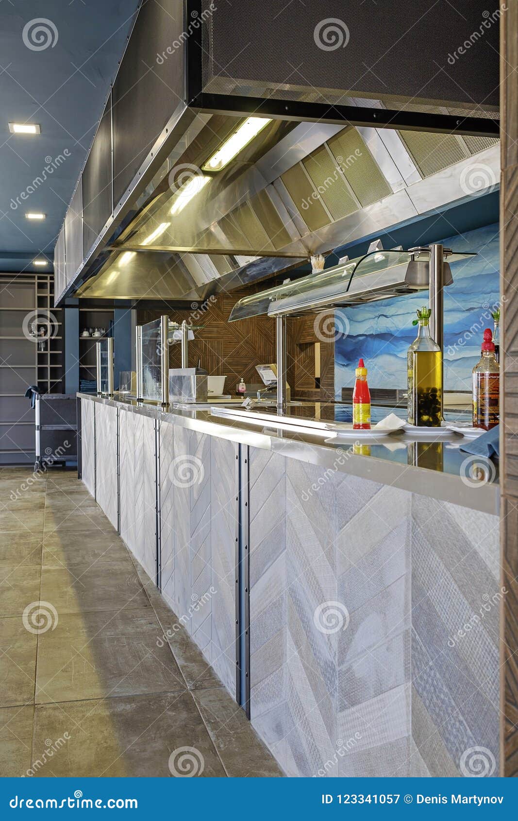 Interior of Restaurant with Blue Sea Theme 8 Editorial Photography ...