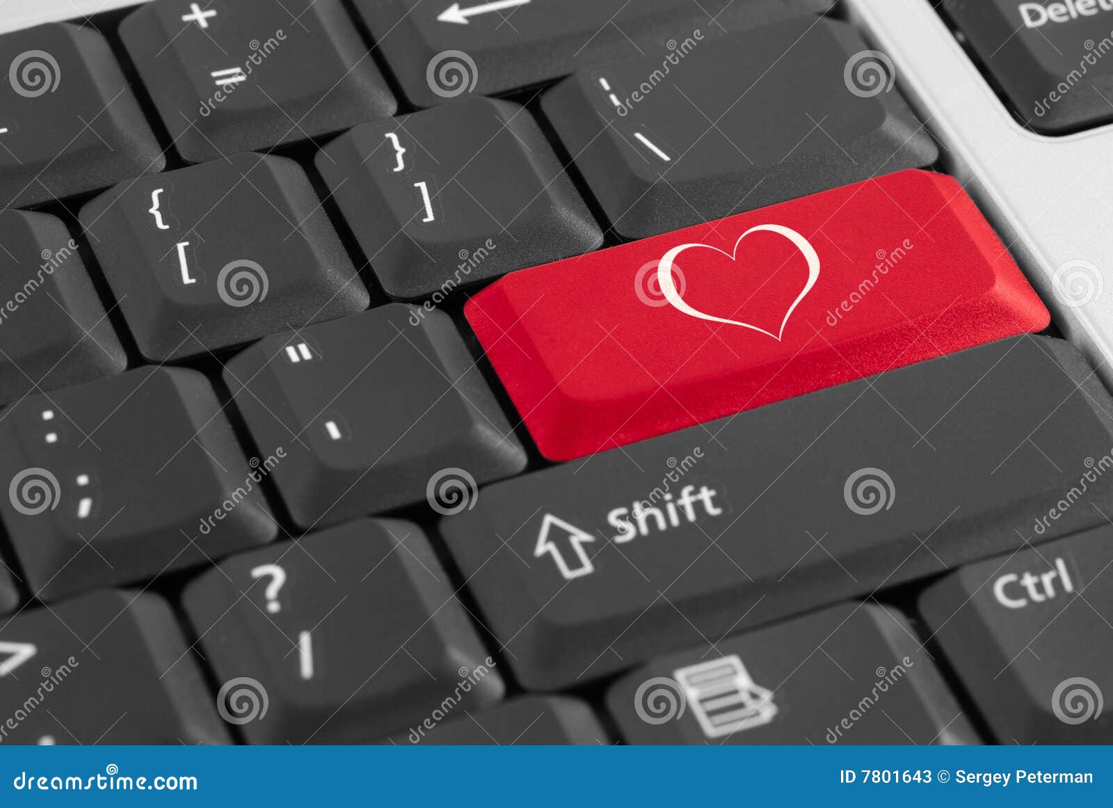 Lovely keyboard. stock image. Image of heart, laptop, design - 7801643