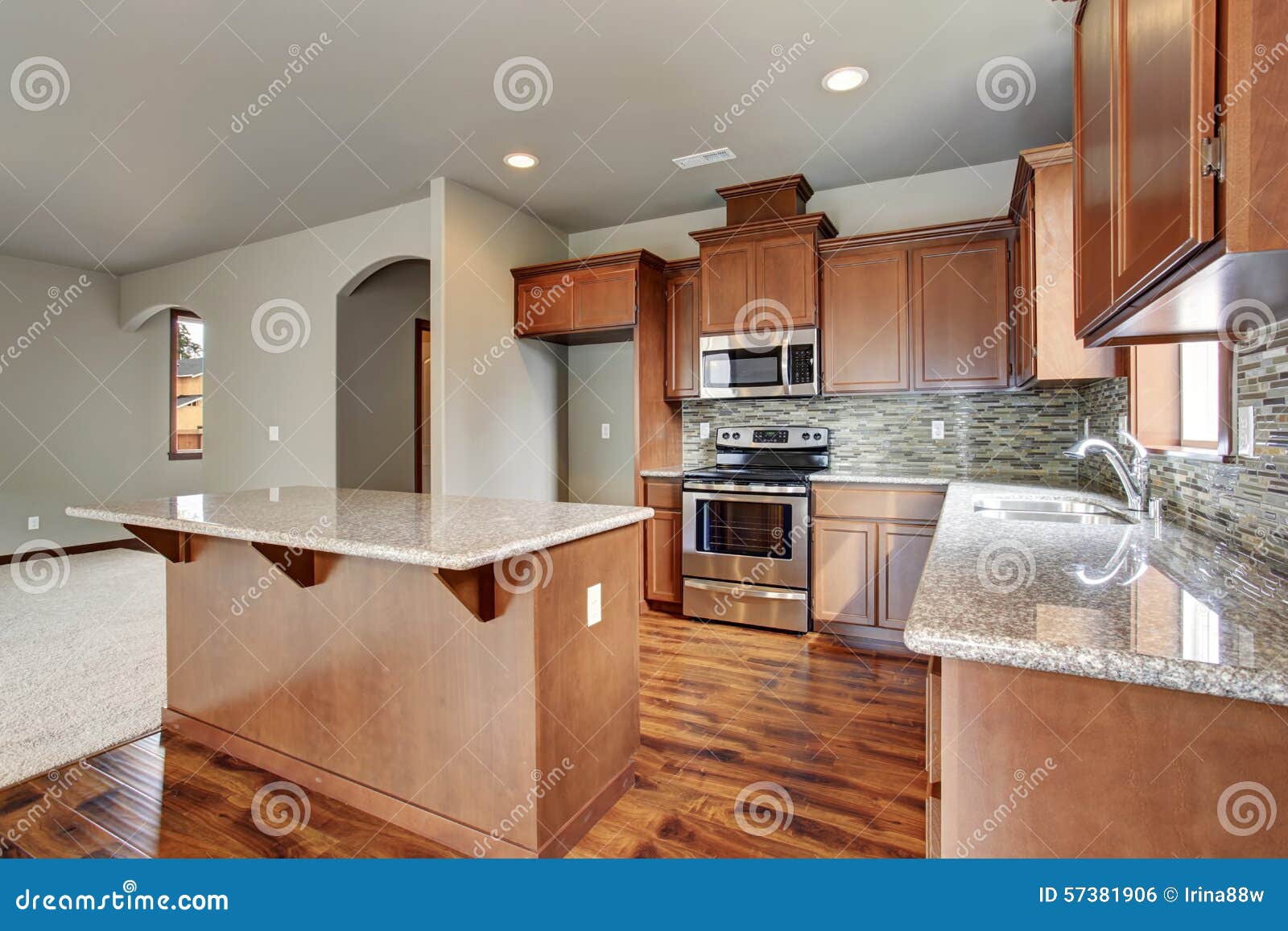 Lovely Kitchen with Nice Counters. Stock Photo - Image of bright ...
