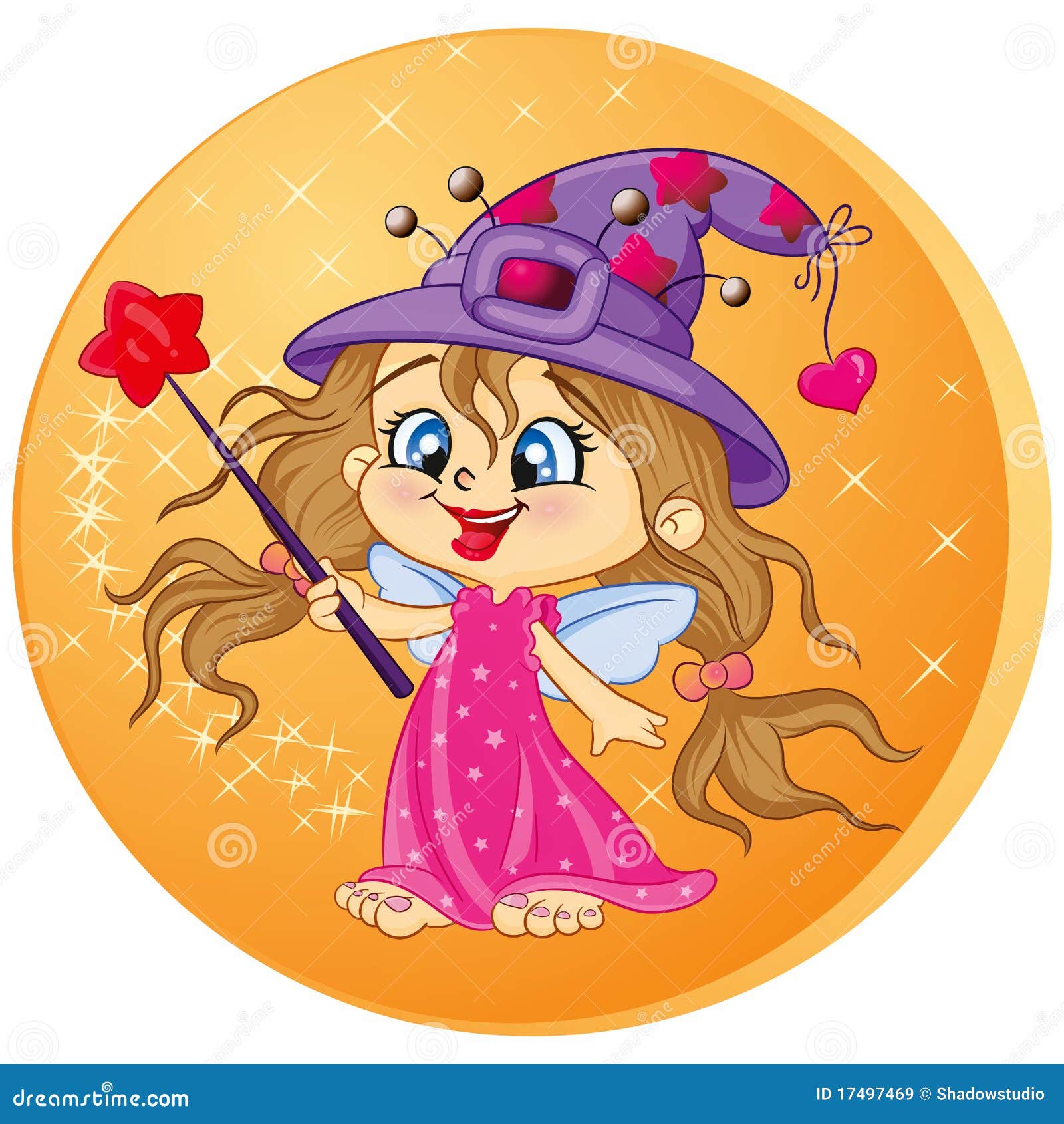 Lovely Magic girl stock vector. Illustration of surprise - 17497469