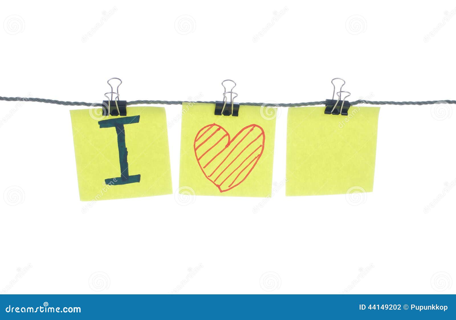 Lovely Message on Note Paper Stock Photo - Image of draw, attach: 44149202