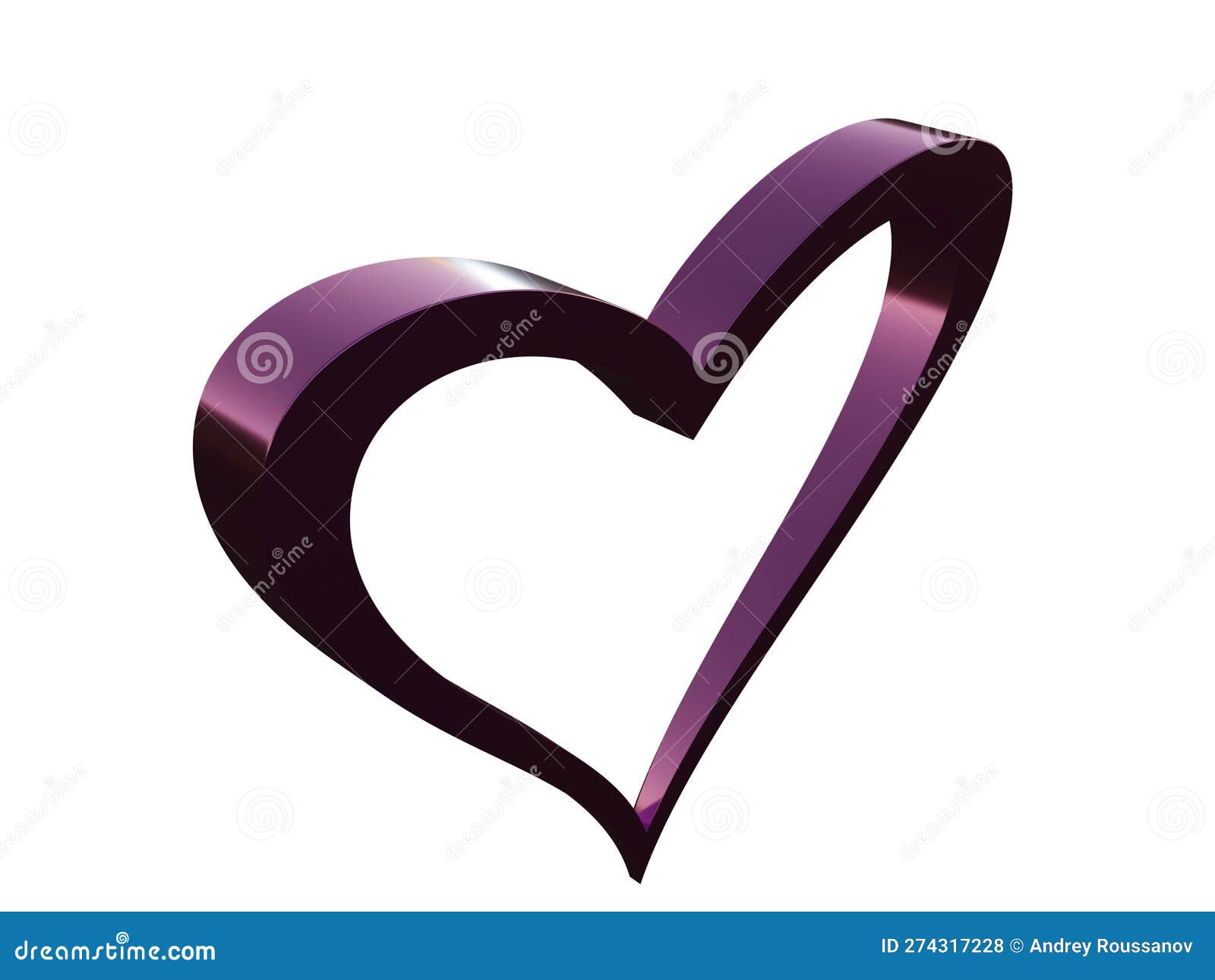Lovely Metal Heart. 3d Render. Stock Illustration - Illustration of ...