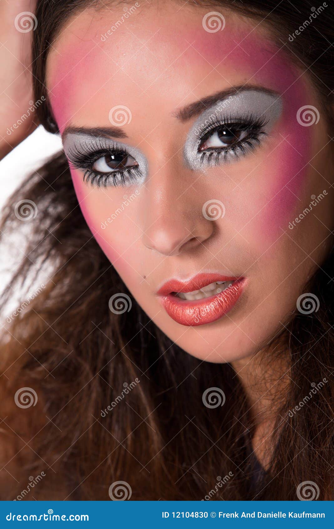 Lovely Mixed Raced Girl with Extreme Make-up Stock Photo - Image of ...