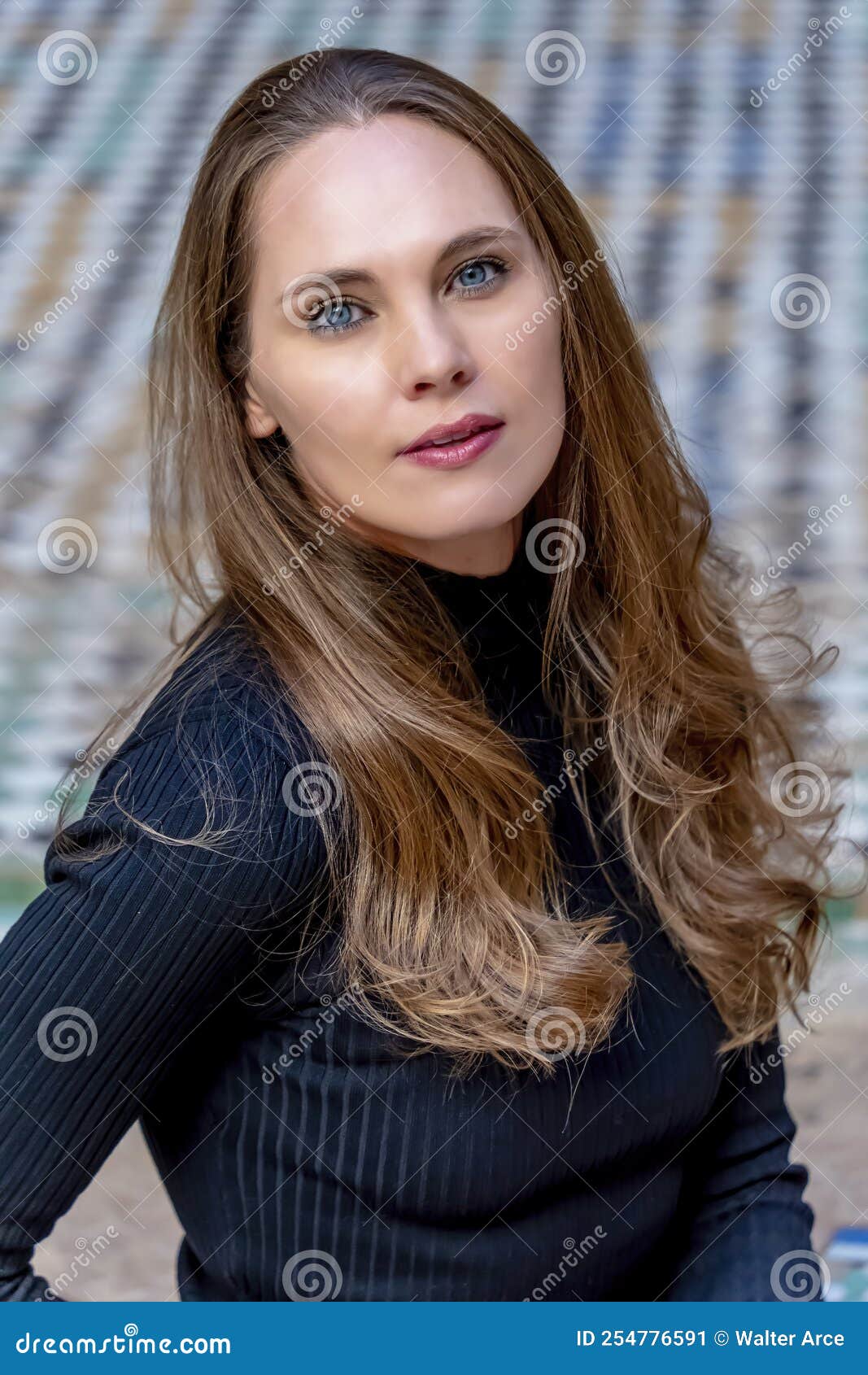 A Lovely Model Poses Inside a Home Environment Stock Image - Image of ...