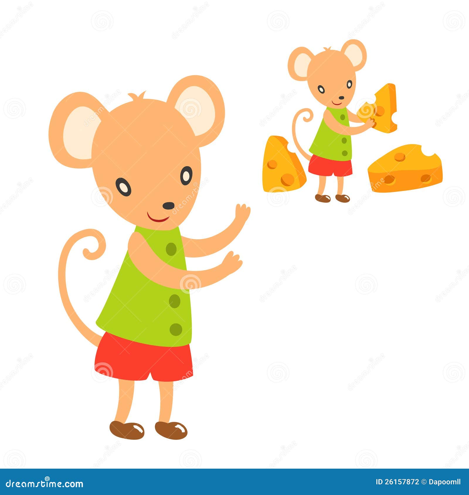 Lovely mouse stock vector. Illustration of color, domestic - 26157872