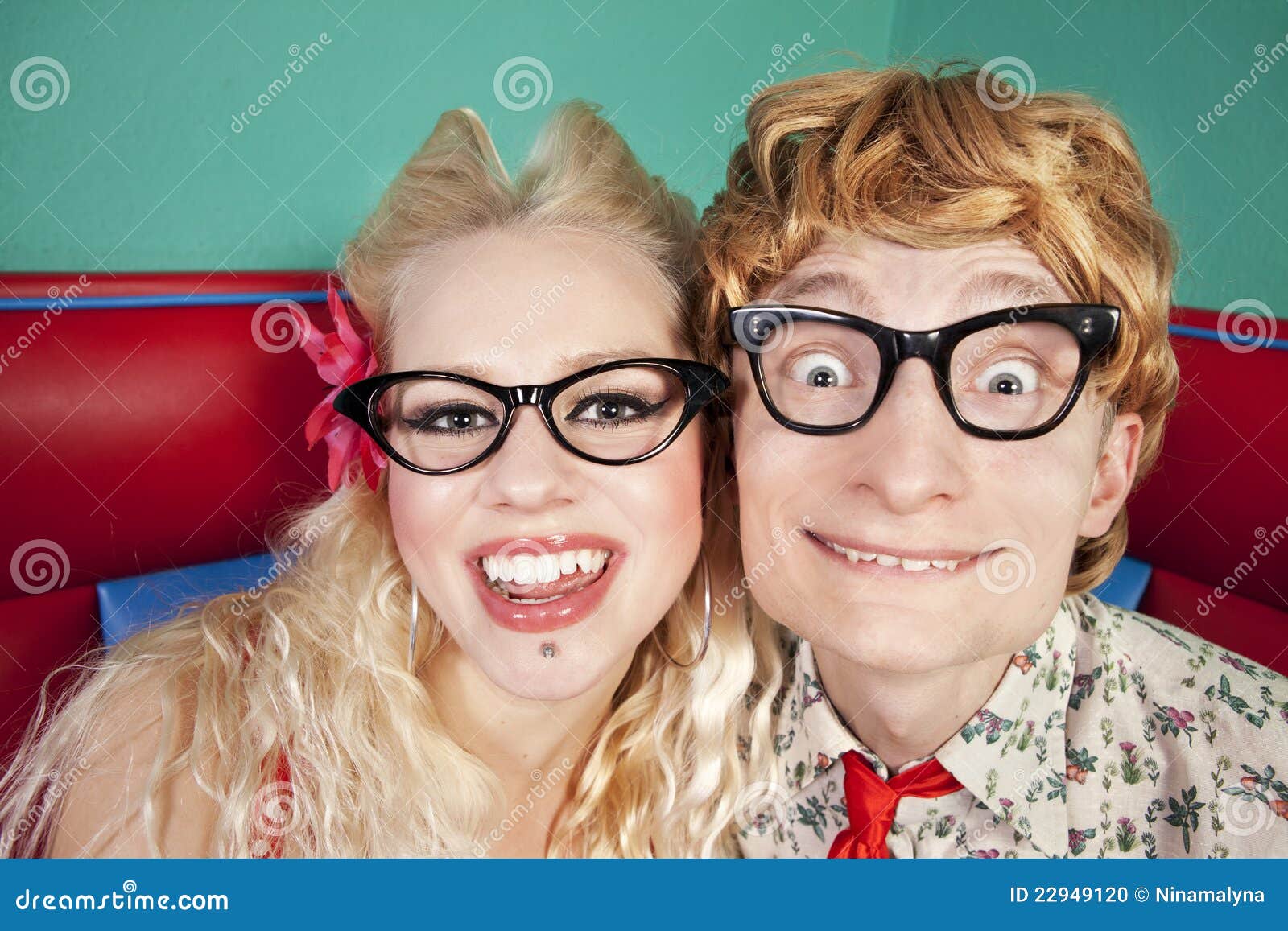 Lovely nerds stock photo. Image of boyfriend, embrace - 22949120