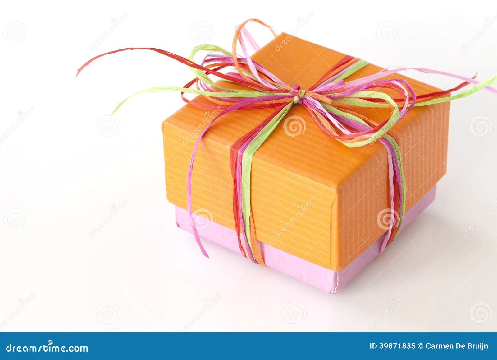 Lovely Orange and Pink Present (gift Box) Stock Image - Image of sweet ...