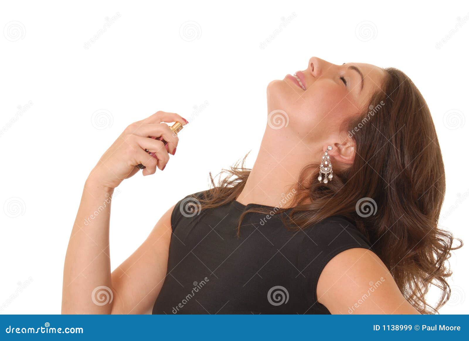 Lovely Perfume Lady 2 stock image. Image of perfume, notes - 1138999